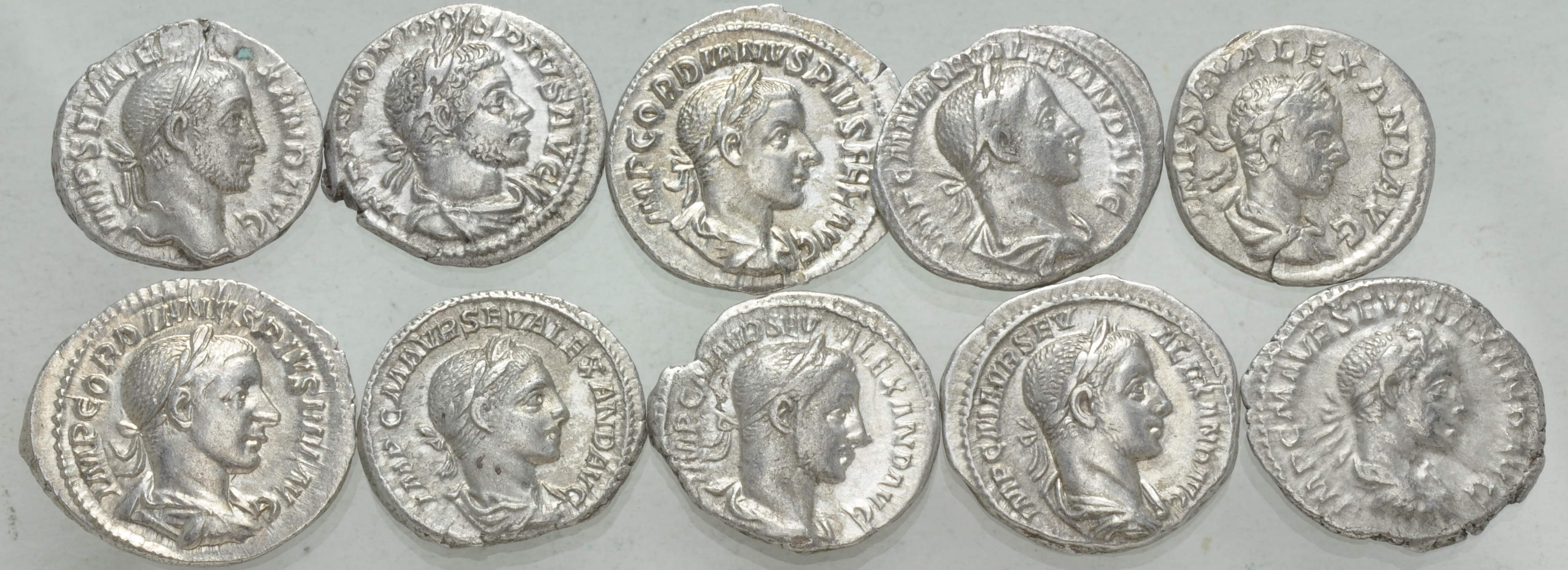 ROMAN. Imperial. Lot of ten (10) AR Denarii. | Classical Numismatic Group