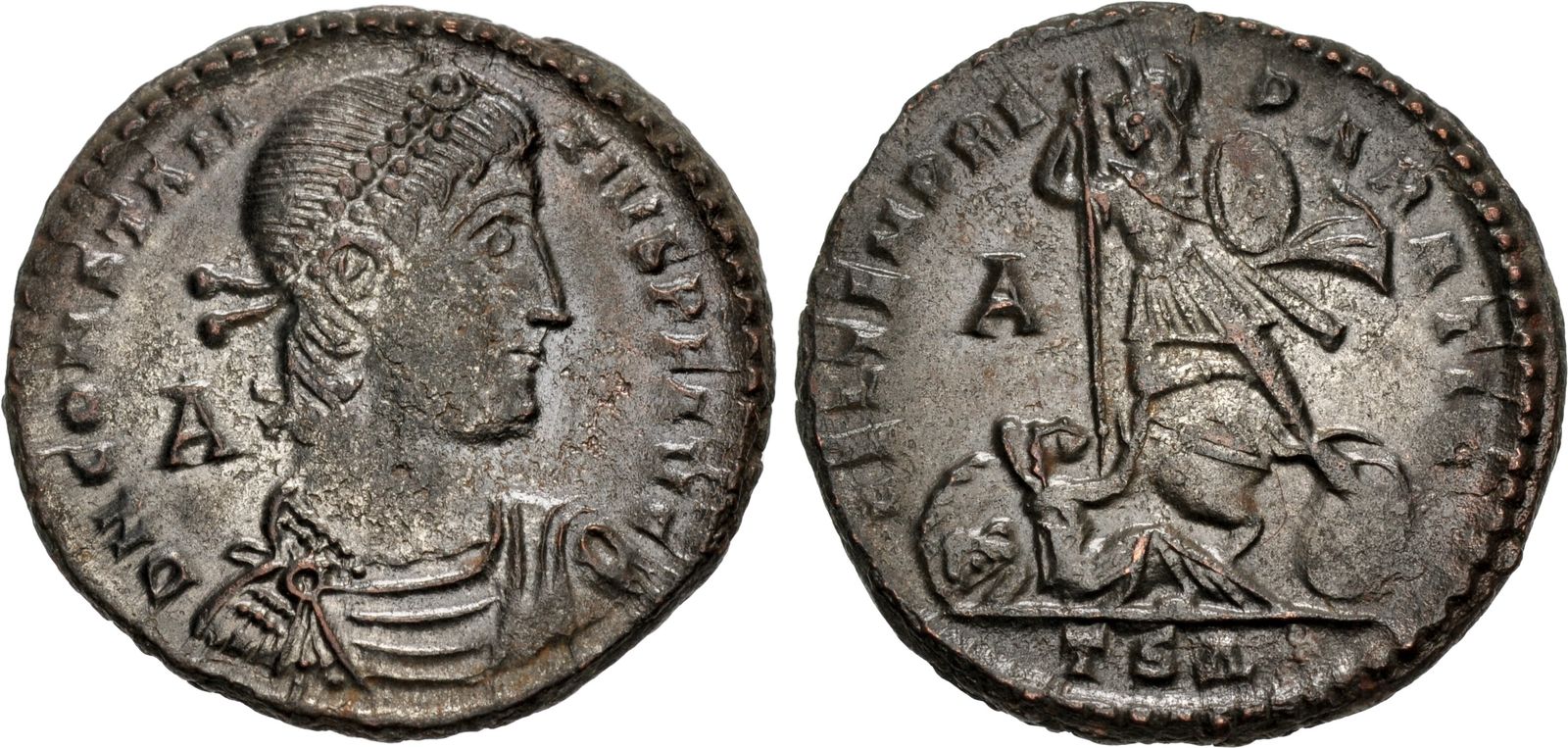 Constantius II. AD 337-361. Æ Centenionalis (23mm, 6.28 g, 12h ...