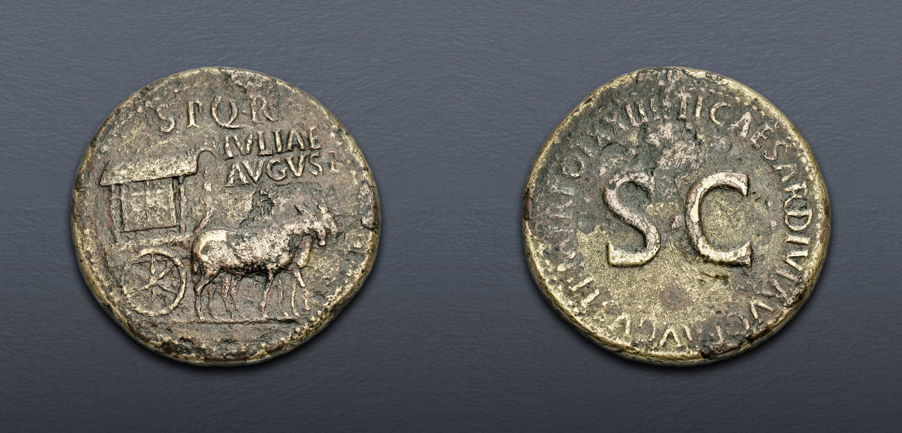 Julia Augusta (Livia). Augusta, AD 14-29. Æ Sestertius (35mm, 25.03 g ...