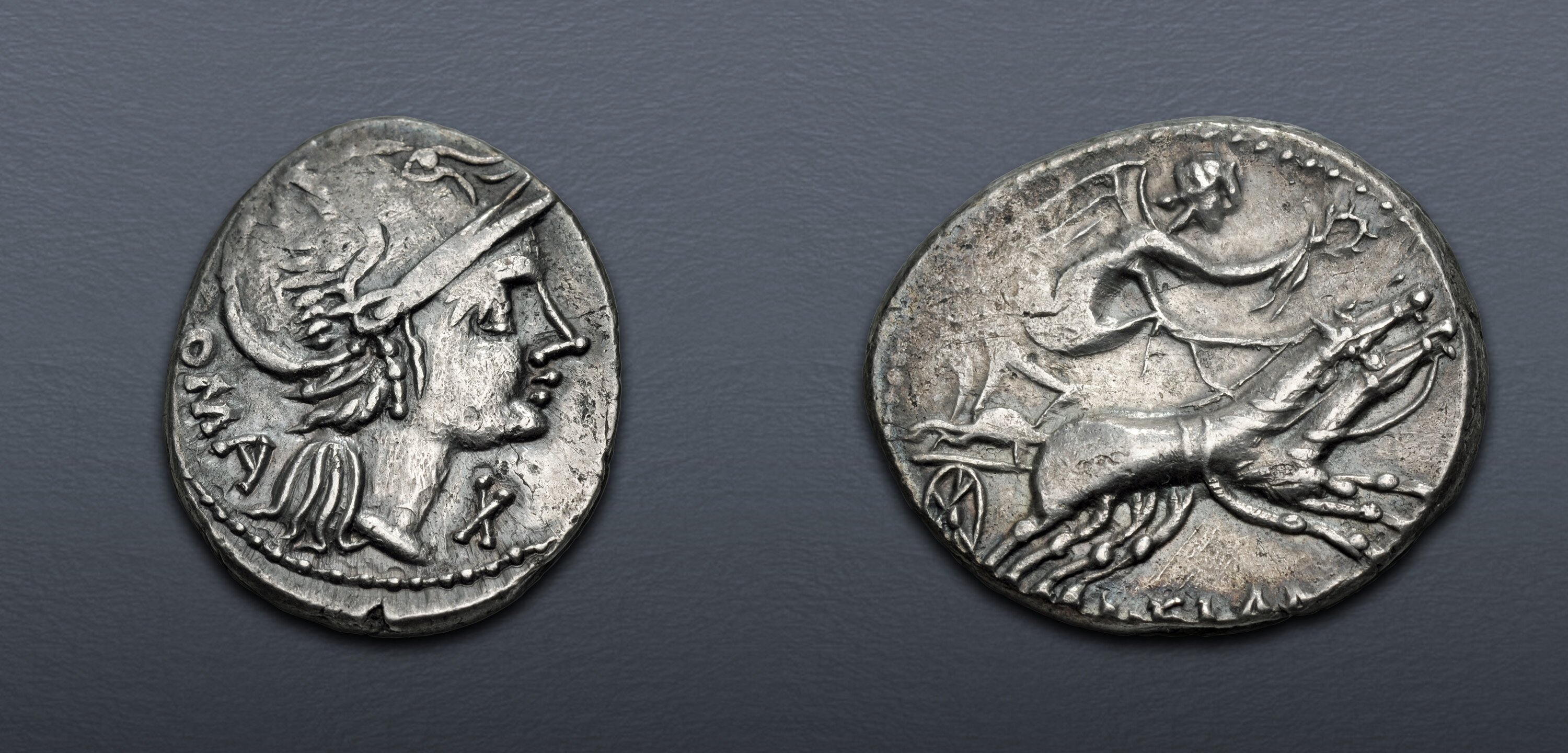 L. Flaminius Chilo. 109-108 BC. AR Denarius (16mm, 3.92 g, 3h). Rome ...