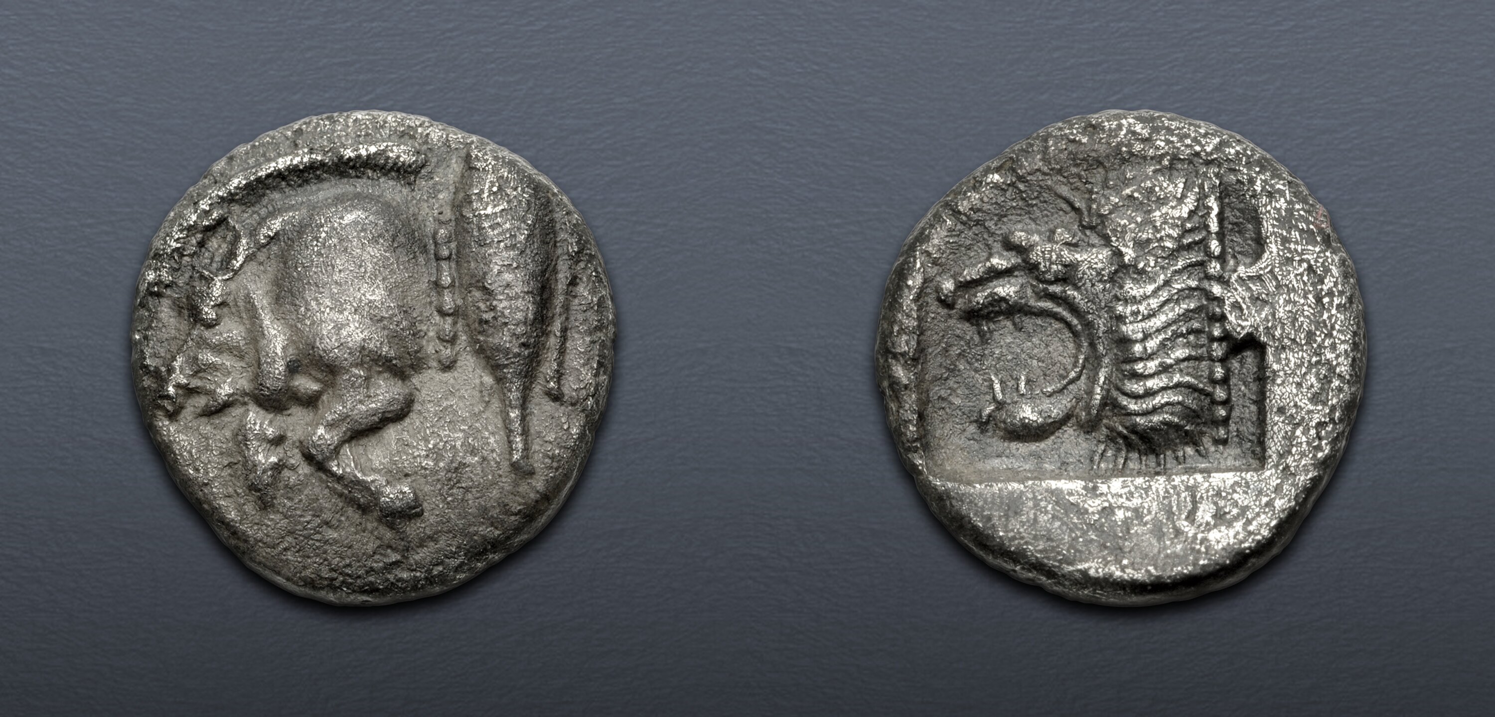 MYSIA, Kyzikos. Circa 450-400 BC. AR Diobol (10mm, 1.05 g, 1h). VF ...