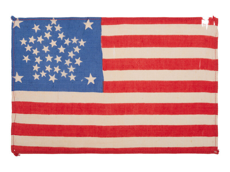 [FLAGS]. 38-star American parade flag with \"Great Star\" configuration ...