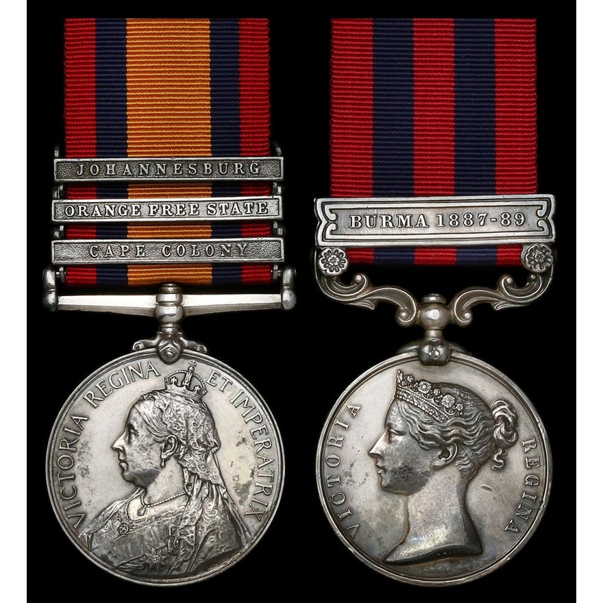 The campaign group of two awarded to Colonel W. F. Curteis C.B ...