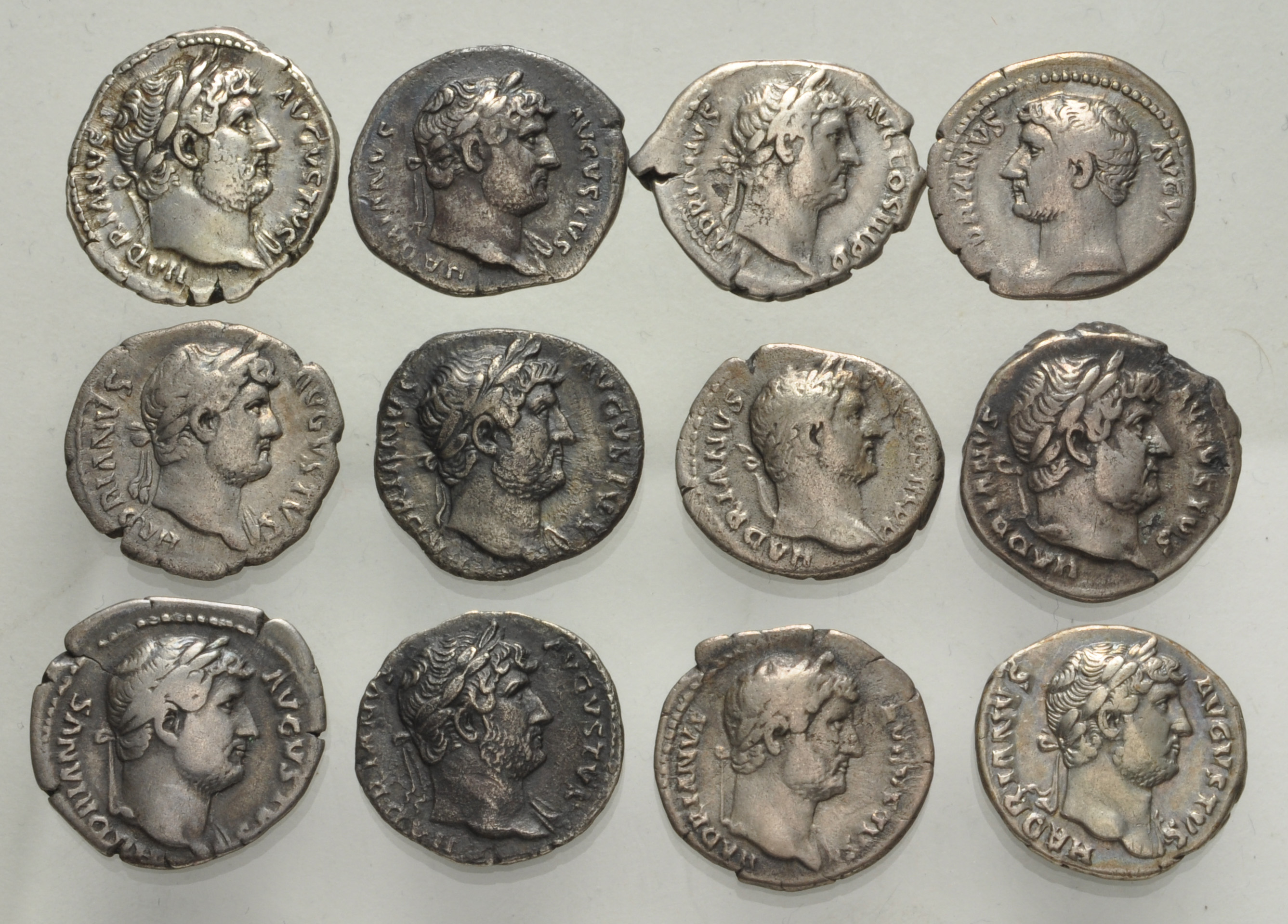 ROMAN. Imperial. Lot of twelve (12) AR Denarii of Hadrian. | Classical ...