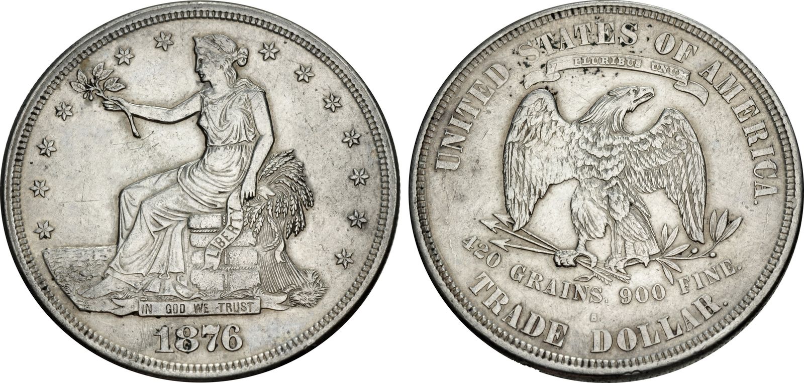 1876-S Trade Dollar. Choice EF Details. | Classical Numismatic Group