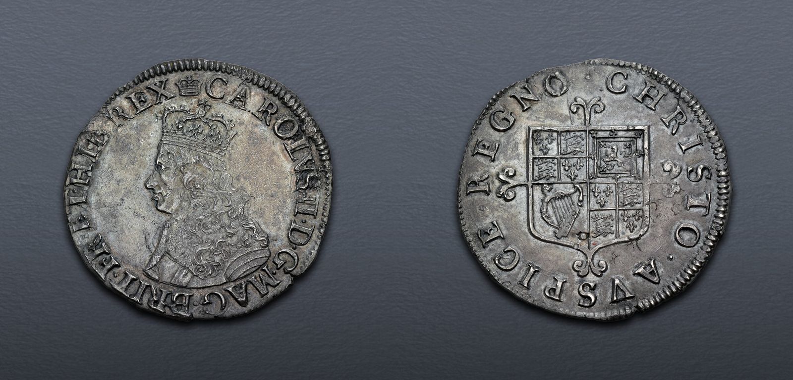 STUART. Charles II. 1660-1685. AR Shilling (30mm, 5.89 g, 2h). First ...