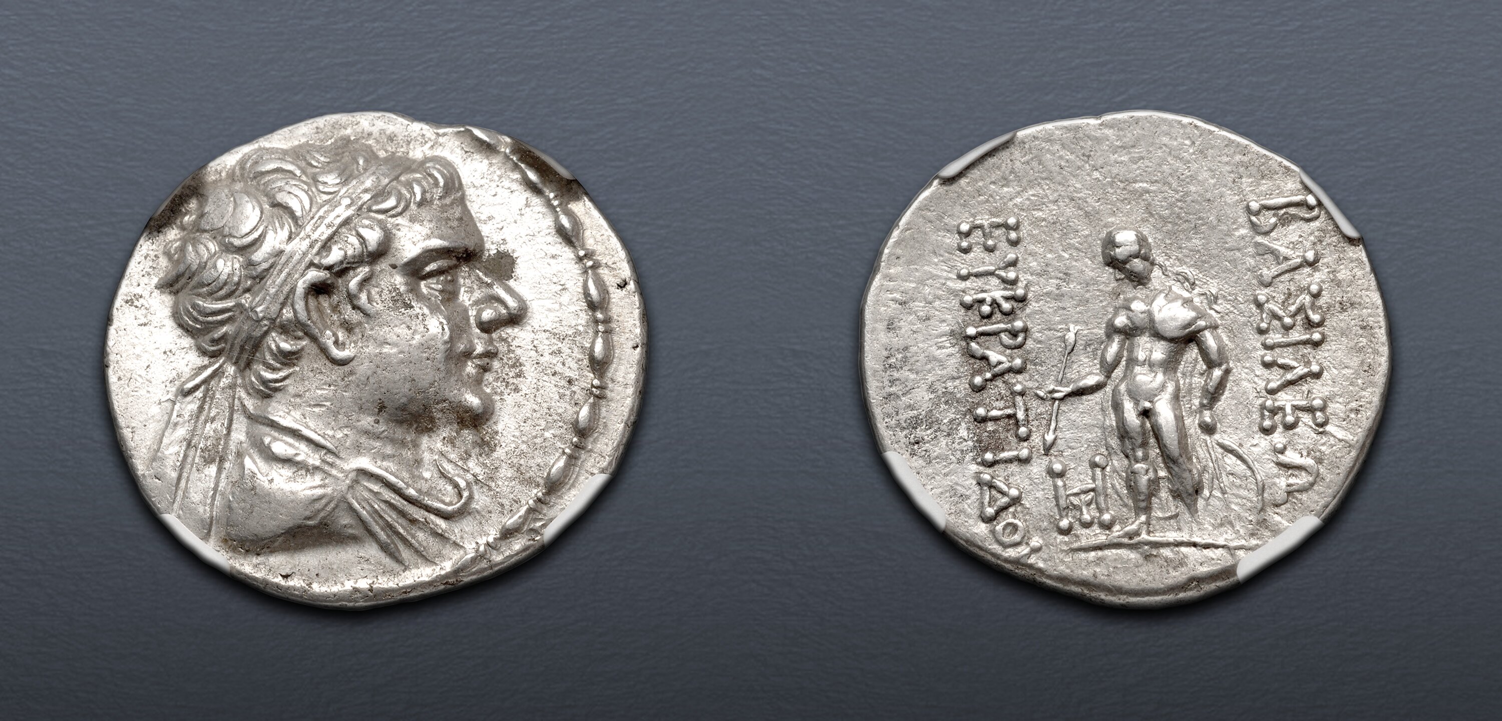 BAKTRIA, Greco-Baktrian Kingdom. Eukratides II Soter. Circa 145-140 BC ...