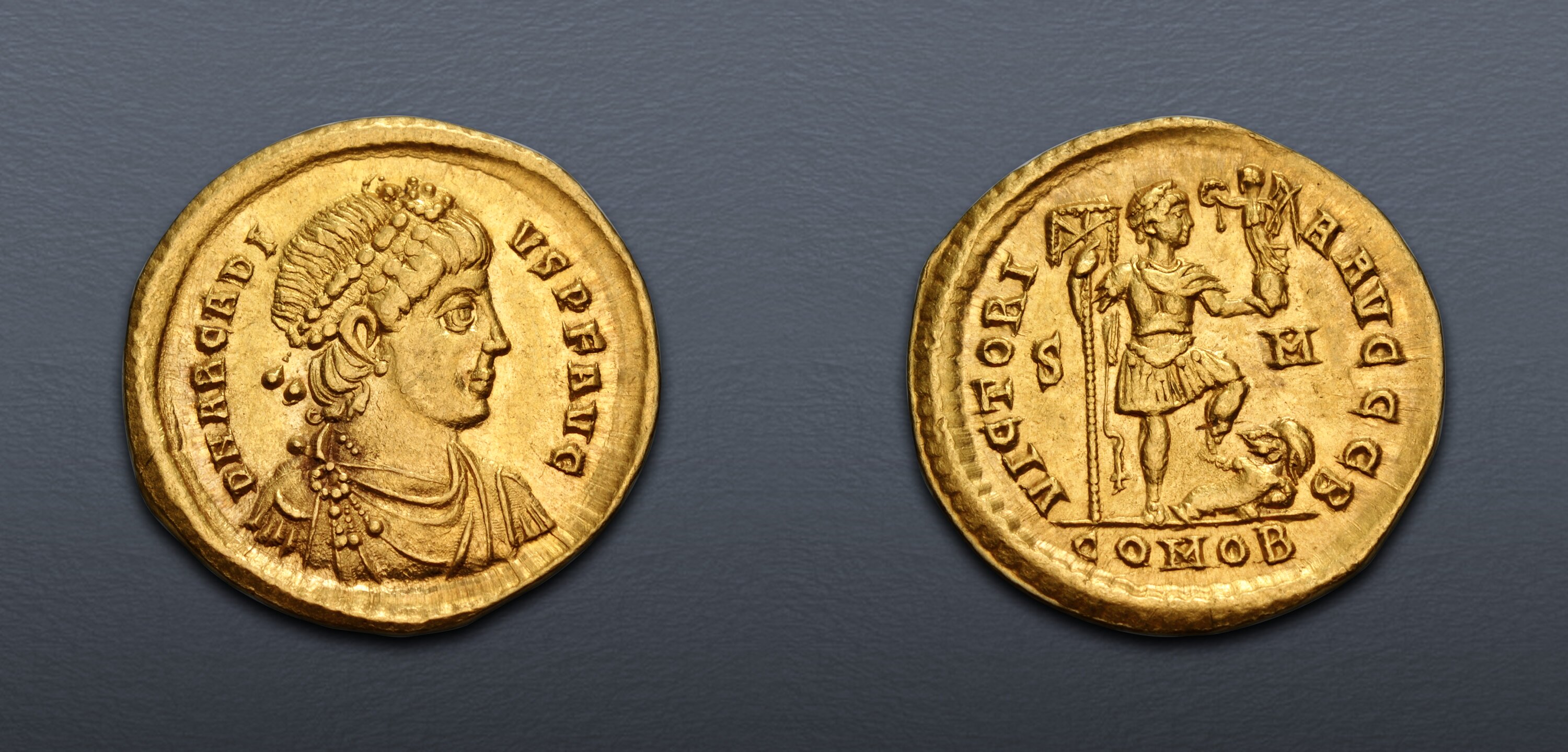 Arcadius. AD 383-408. AV Solidus (19.5mm, 4.42 g, 6h). Constantinople ...