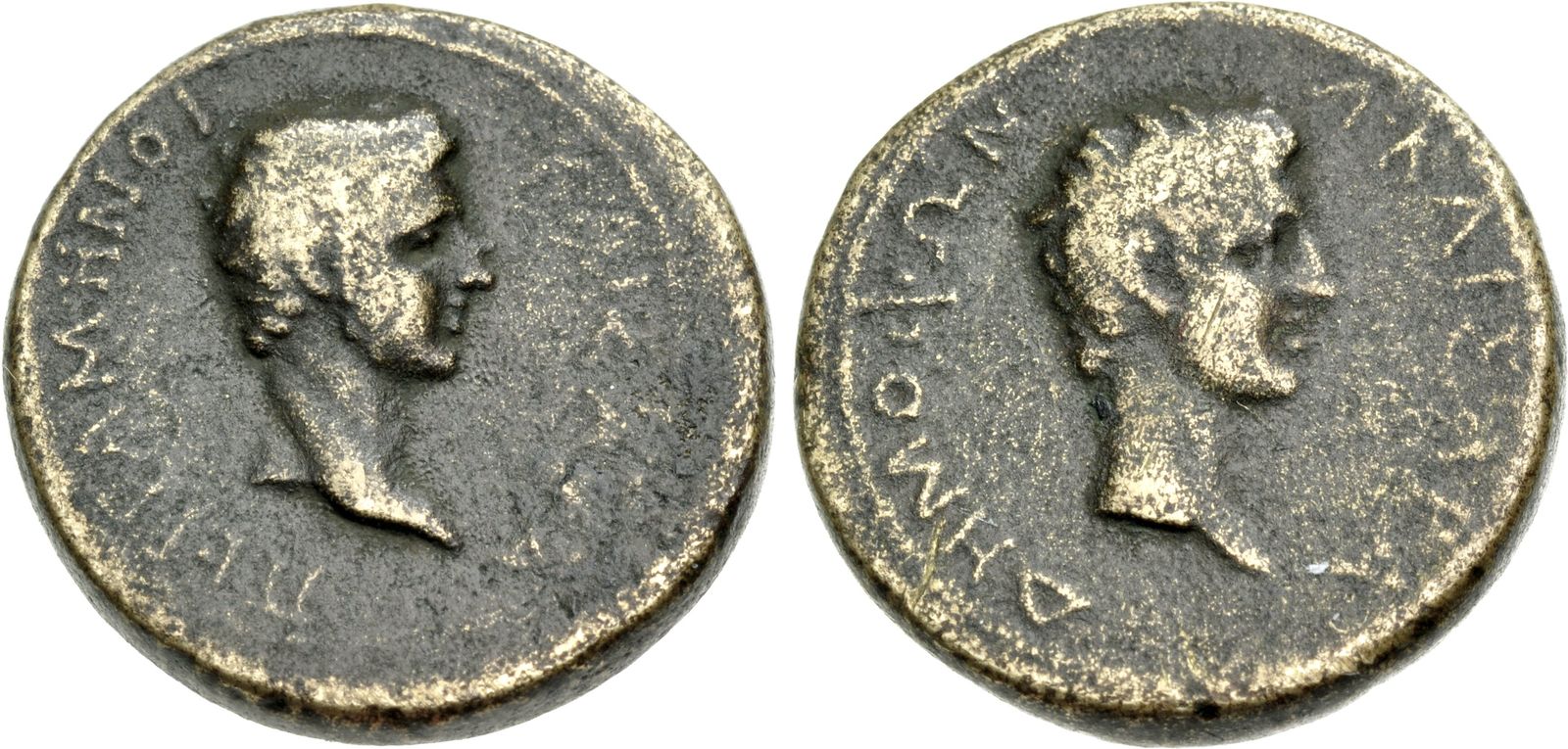 MYSIA, Pergamum. Augustus, with Caius and Lucius Caesars. 27 BC-AD 14 ...