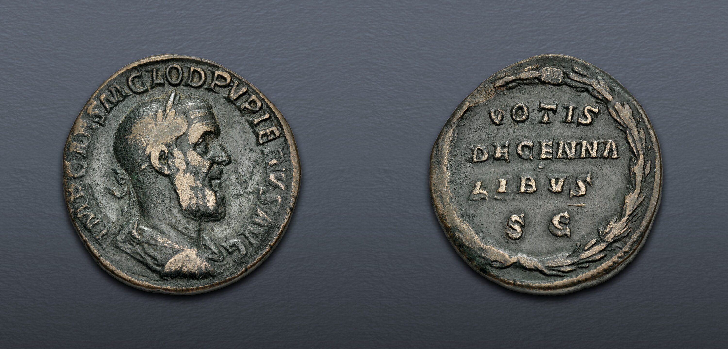 Pupienus. AD 238. Æ Sestertius (28.5mm, 18.04 g, 12h). Rome mint ...