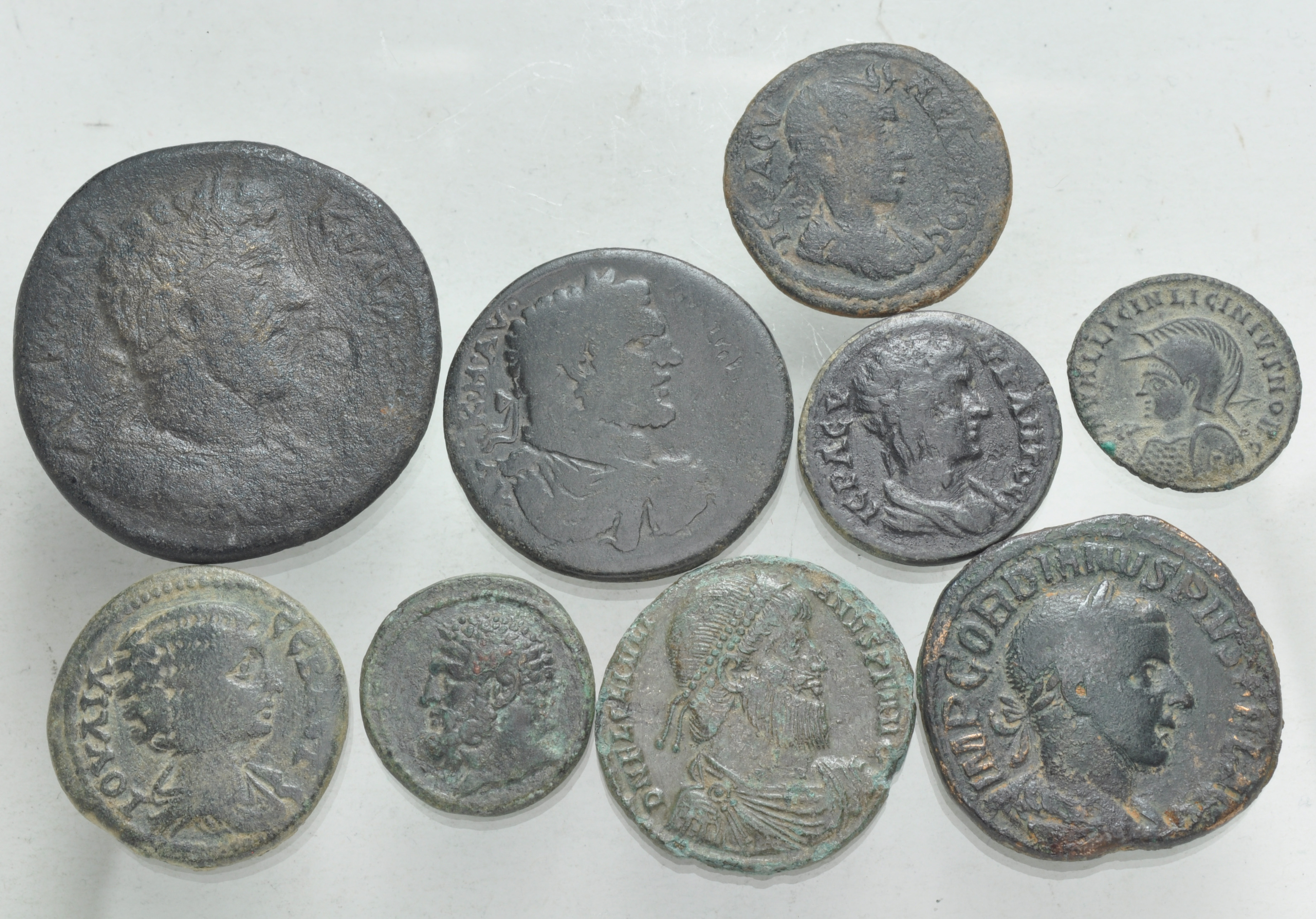 ROMAN. Provincial-Imperial. Lot of nine (9) mostly bronze issues ...