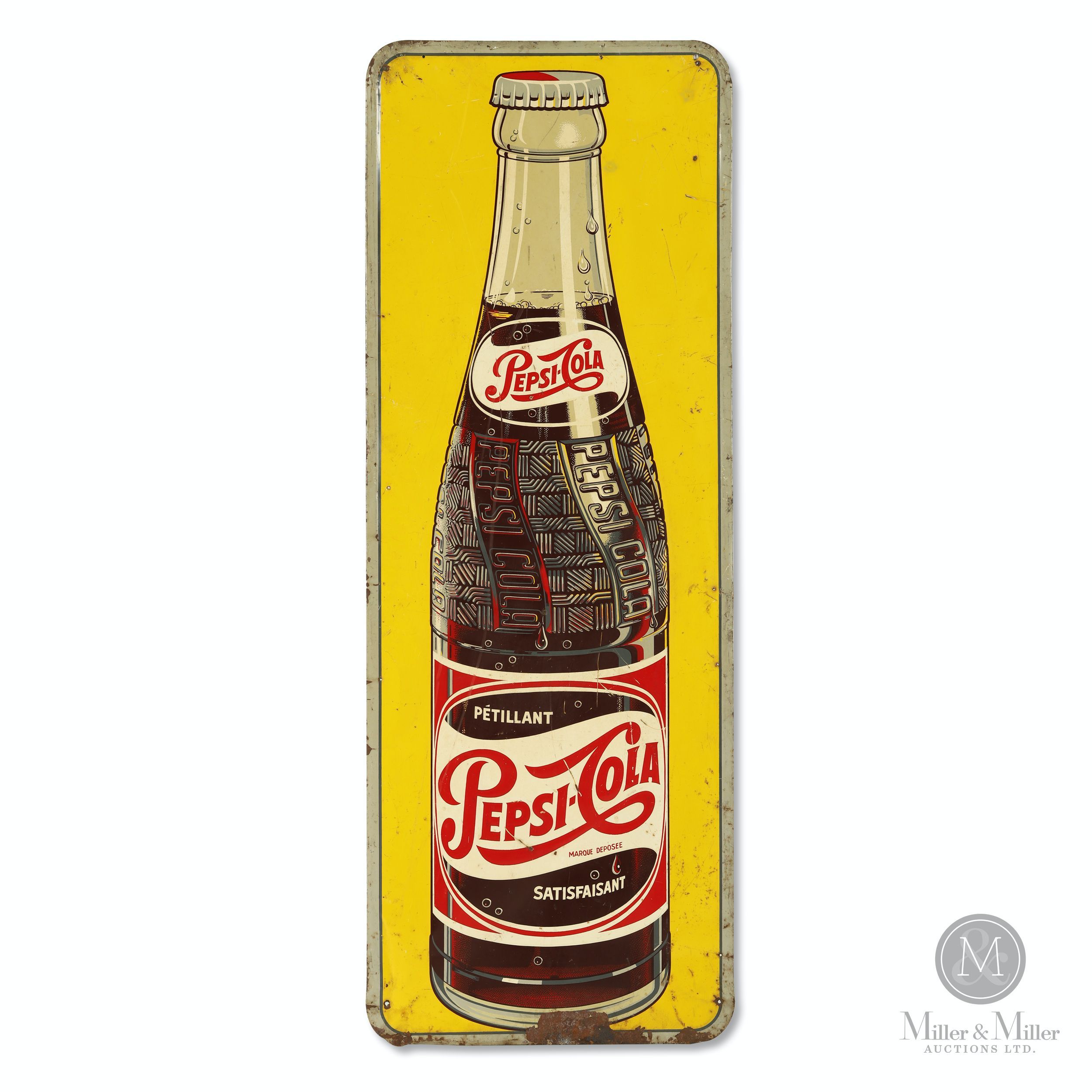 Pepsi-Cola Tin Litho Vertical Sign | Barnebys