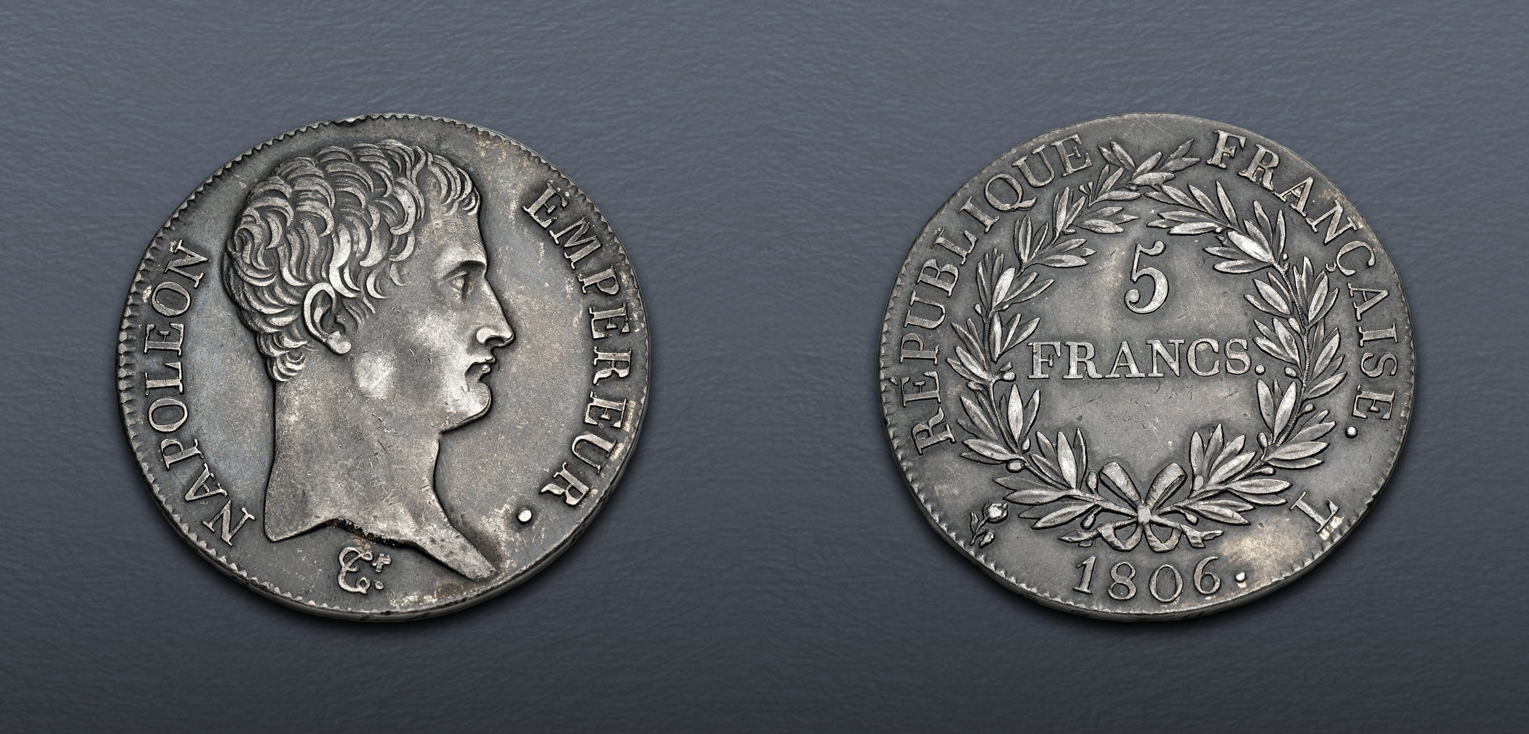 FRANCE, First Empire. Napoléon I. 1804-1814. AR 5 Francs (37mm, 24.96 g ...
