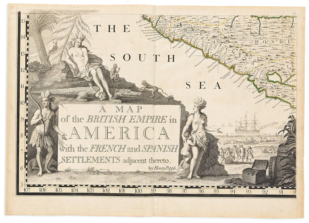(COLONIAL NORTH AMERICA.) Henry Popple. [Title sheet]. A Map of the ...
