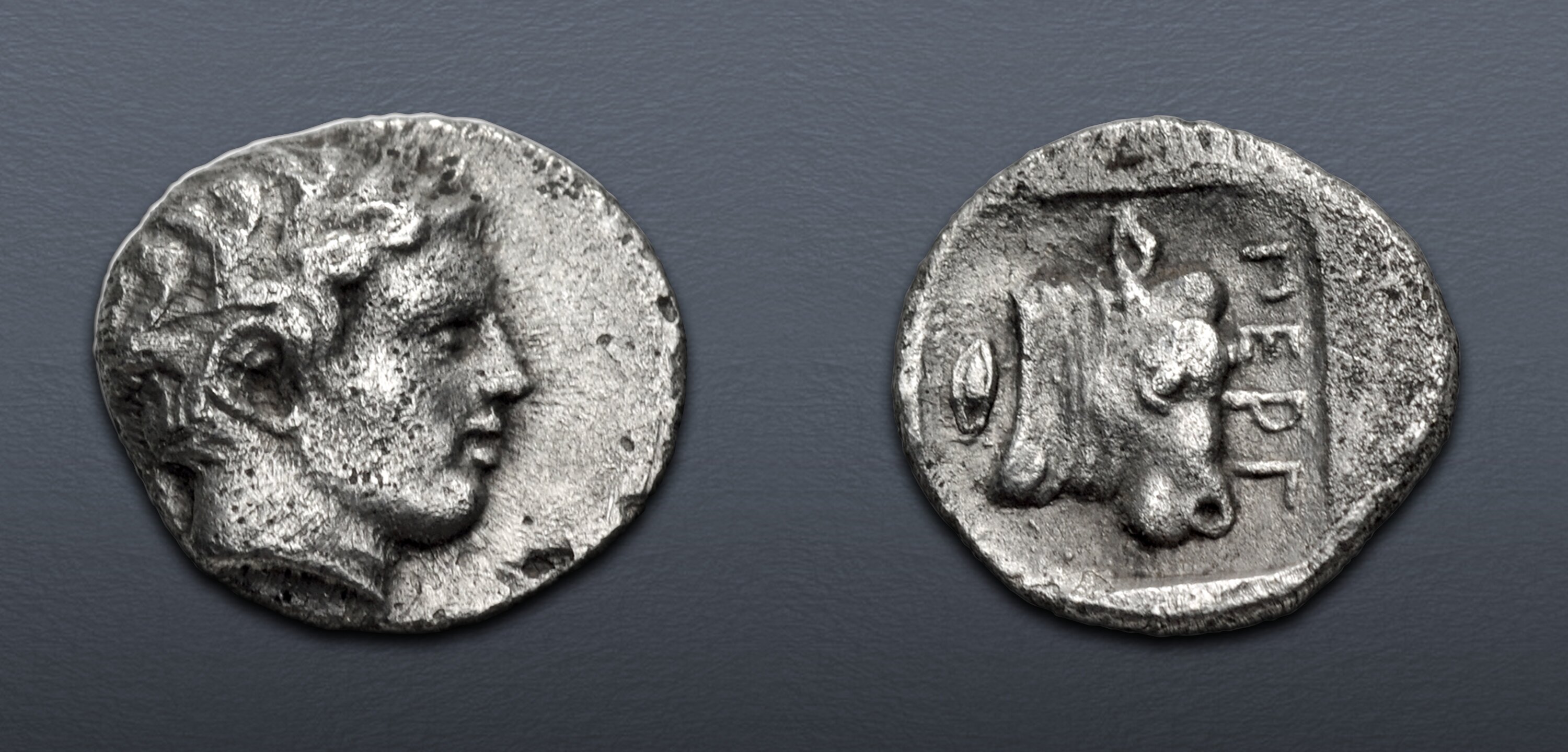 MYSIA, Pergamon. Circa 425-400 BC. AR Obol (9mm, 0.52 g, 12h). Attic ...