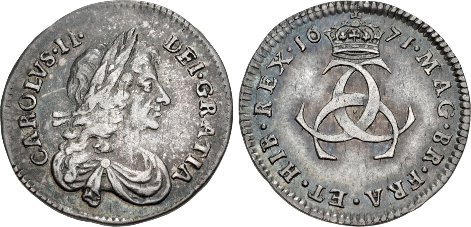 STUART. Charles II. 1660-1685. AR Maundy Set. Dated 1671. Average VF ...