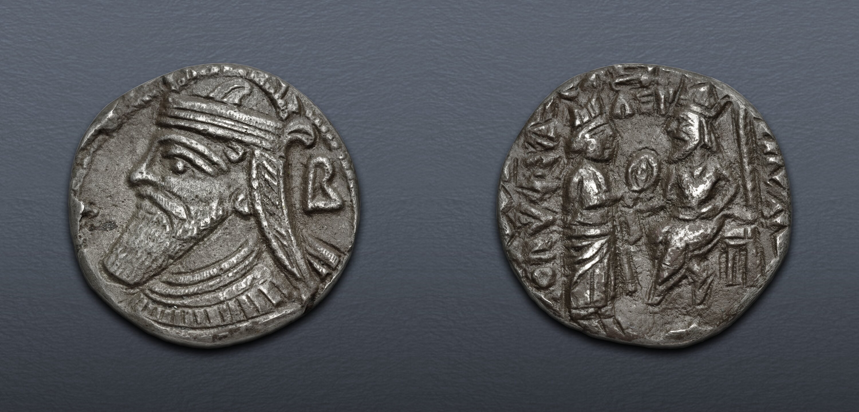 KINGS of PARTHIA. Vologases IV. Circa AD 147-191. BI Tetradrachm (27mm ...