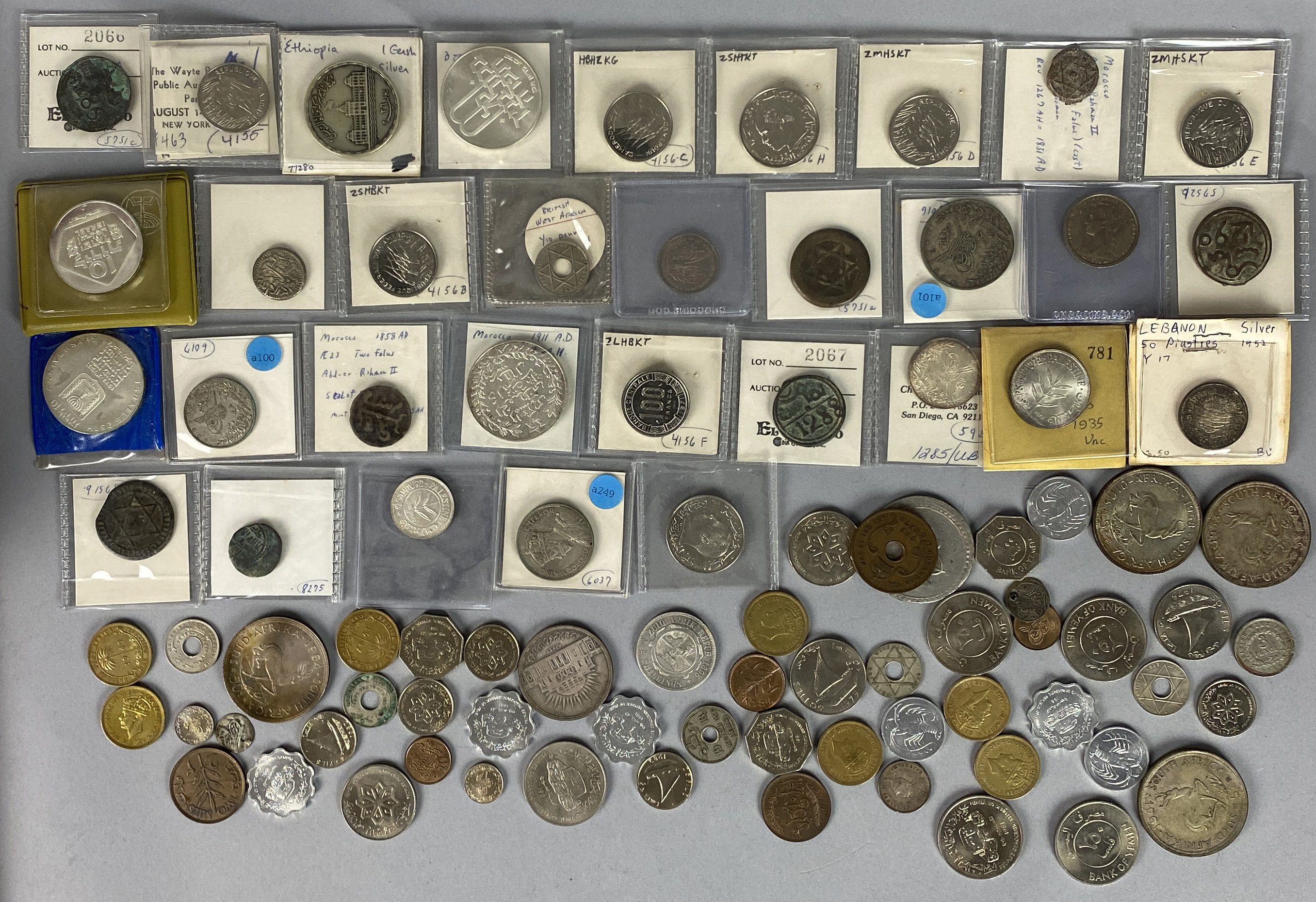 WORLD. Miscellaneous. Lot of eighty-eight (88) silver and base metal ...