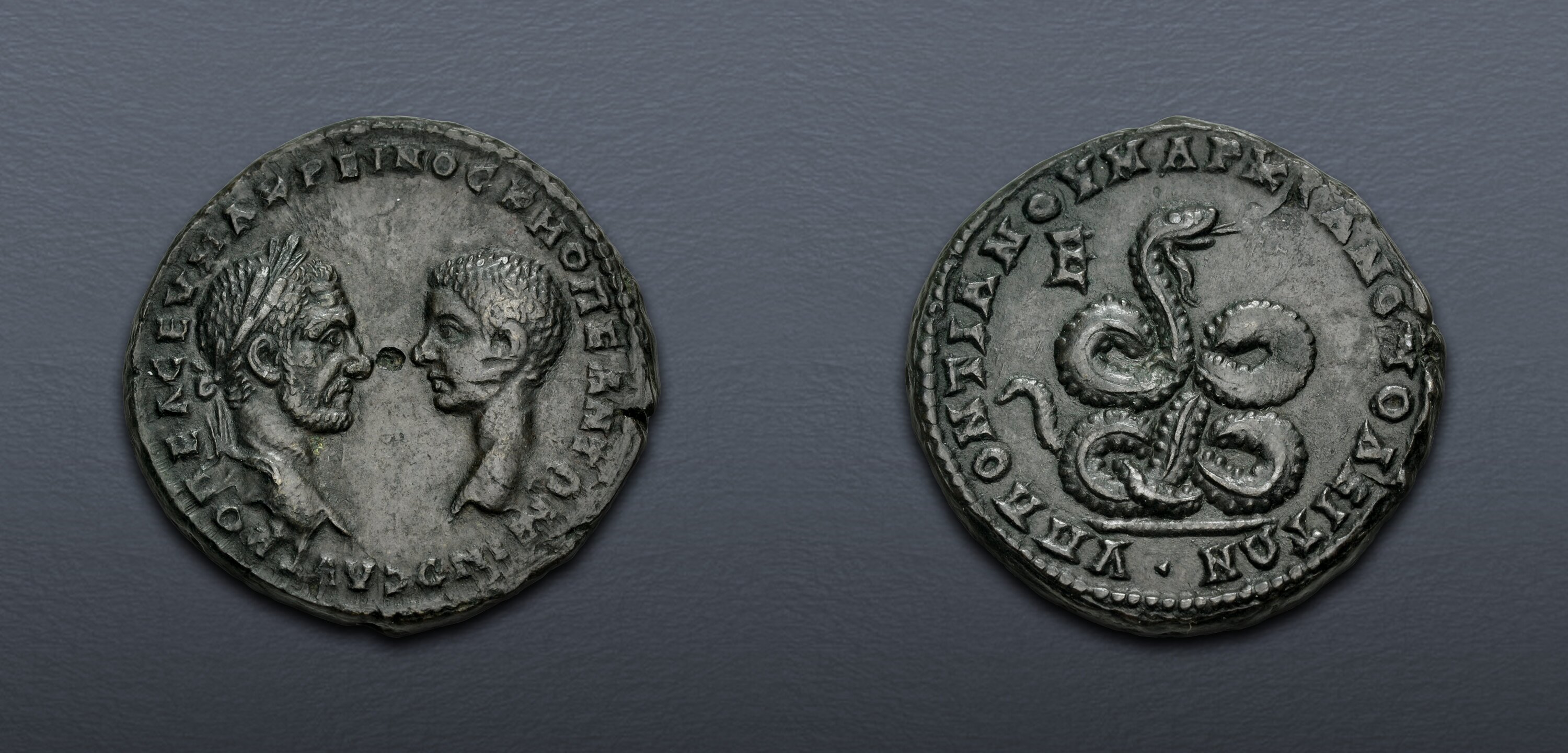 MOESIA INFERIOR, Marcianopolis. Macrinus, with Diadumenian as Caesar ...