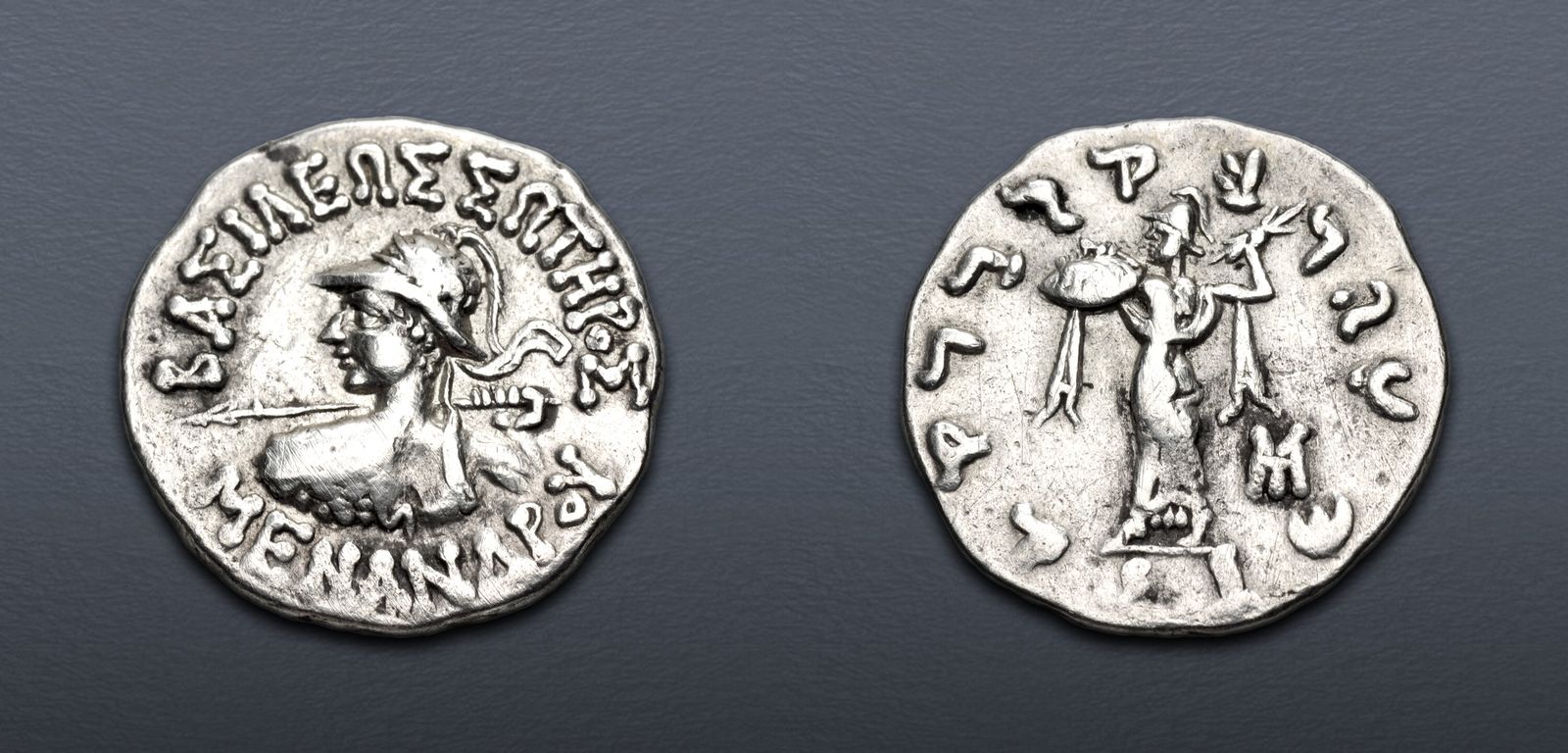 BAKTRIA, Indo-Greek Kingdom. Menander I Soter. Circa 155-130 BC. AR ...