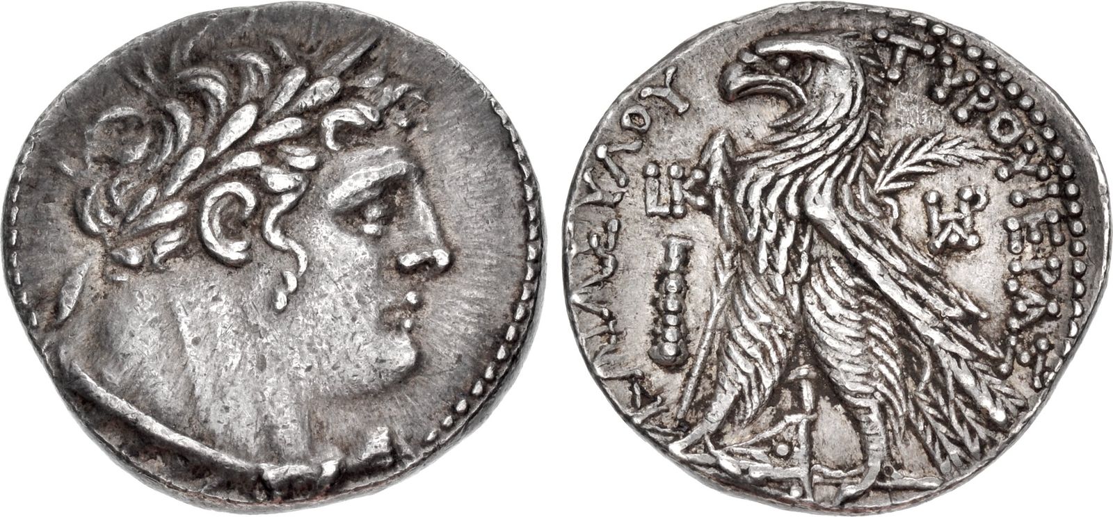 PHOENICIA, Tyre. 126/5 BC-AD 65/6. AR Shekel (29mm, 14.26 g, 12h ...