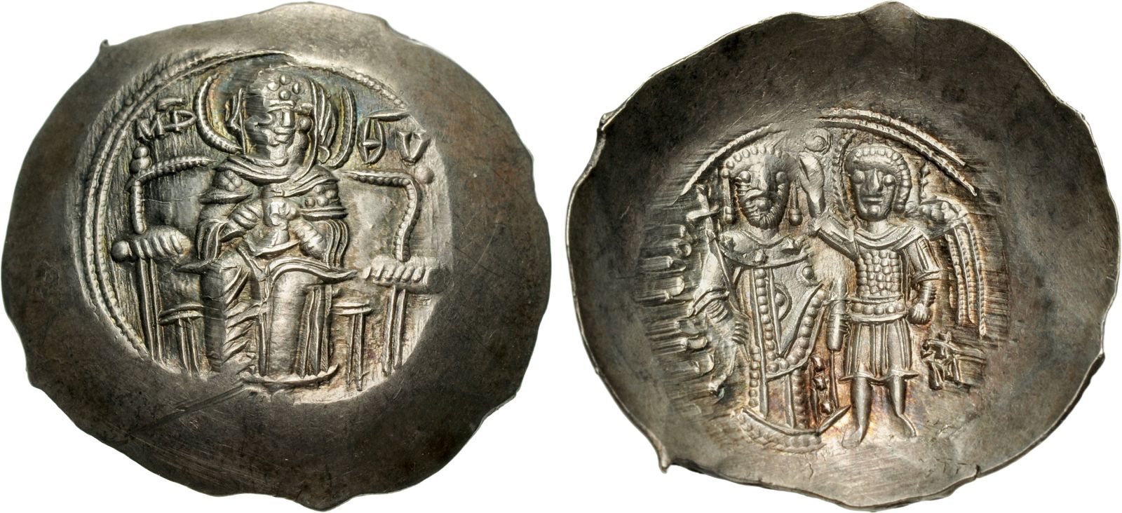 Isaac II Angelus. First reign, 1185-1195. EL Aspron Trachy (29.5mm, 4. ...