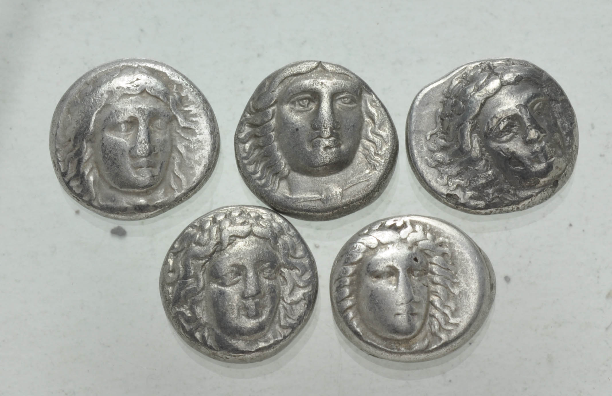 GREEK. Asia Minor. Lot of five (5) AR Drachms of the Satraps of Caria ...
