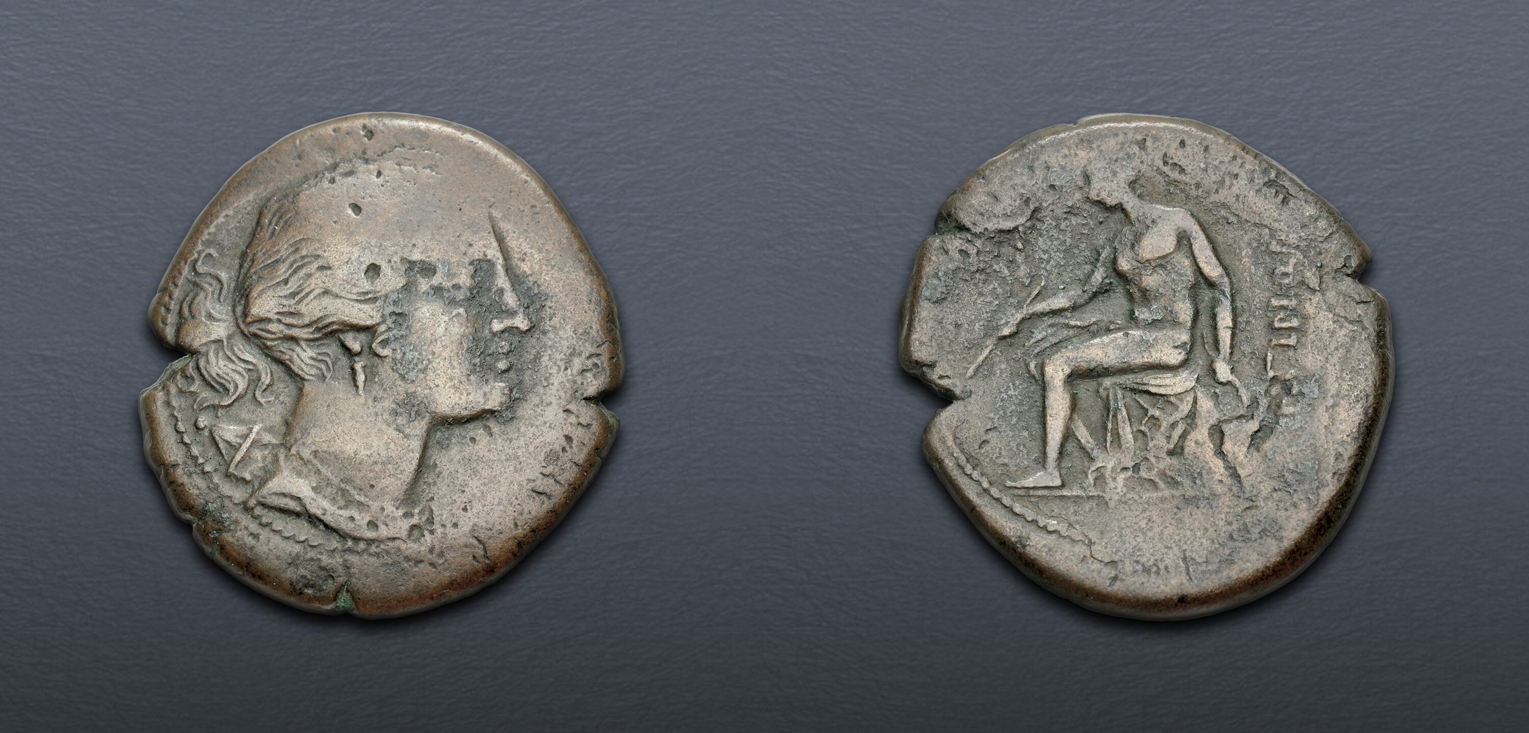BRUTTIUM, Rhegion. Circa 260-215 BC. Æ Pentonkion (25mm, 11.98 g, 6h ...