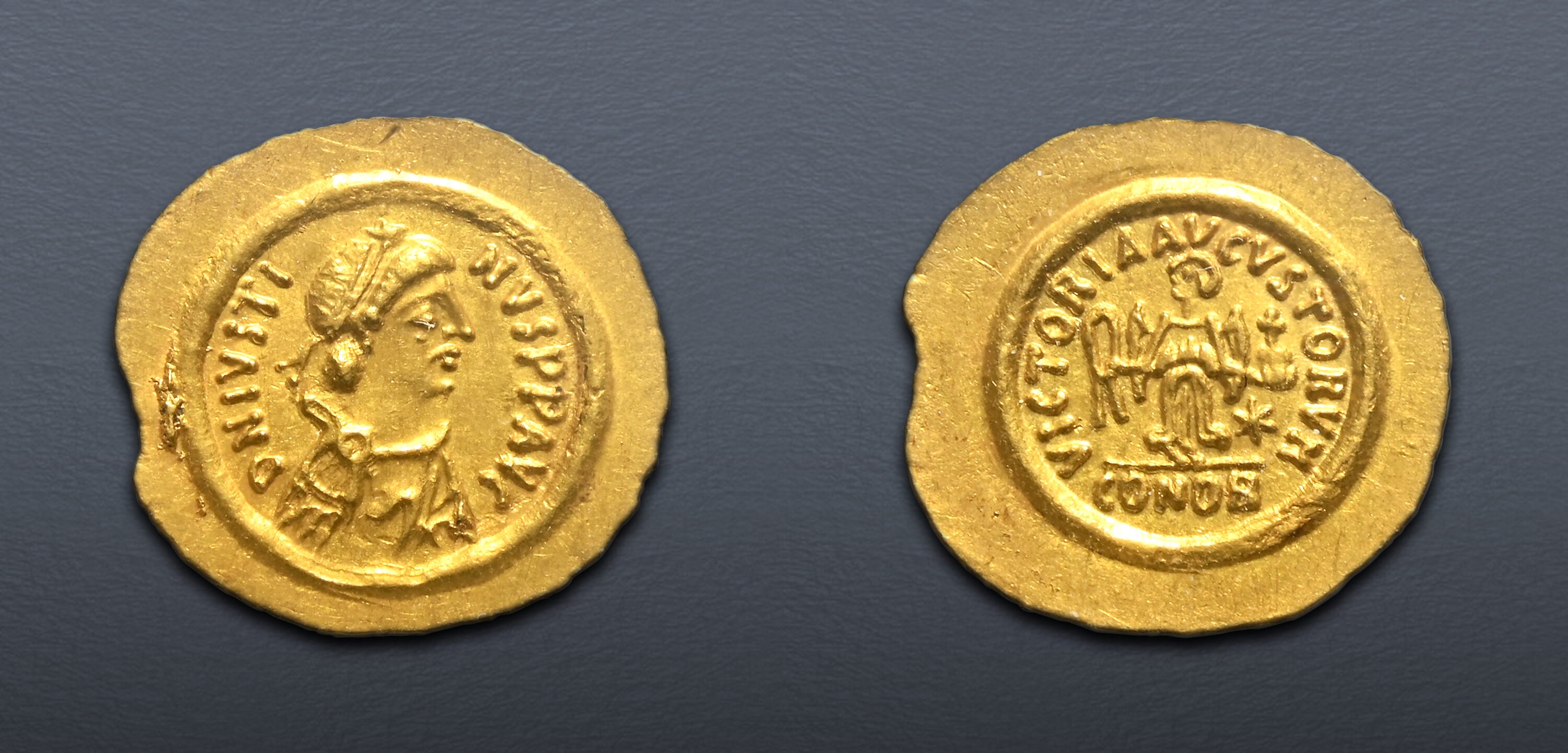 LOMBARDS, Lombardy. Pseudo-Imperial coinage. Late 6th century. AV ...