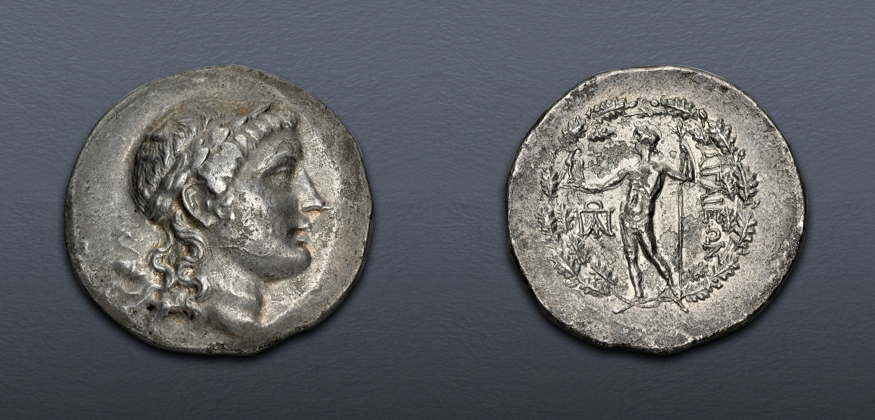 AEOLIS, Aigai. Circa 151-143 BC. AR Tetradrachm (32.5mm, 16.43 g, 12h ...