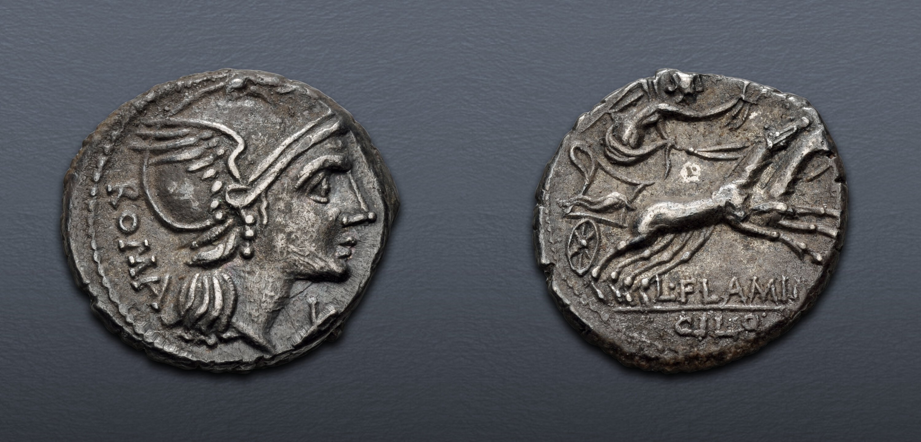 L. Flaminius Chilo. 109-108 BC. AR Denarius (18.5mm, 3.90 g, 9h). Rome ...