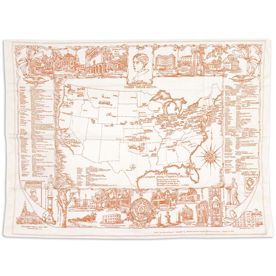 (PICTORIAL MAPS.) Ida Schmid Randall. Map of Memorials of a Famous ...