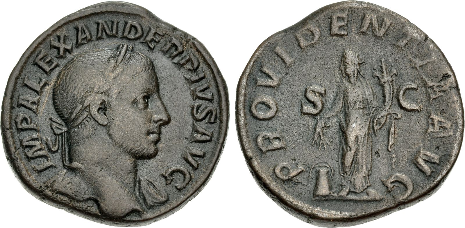 Severus Alexander. AD 222-235. Æ Sestertius (29.5mm, 22.01 g, 12h ...
