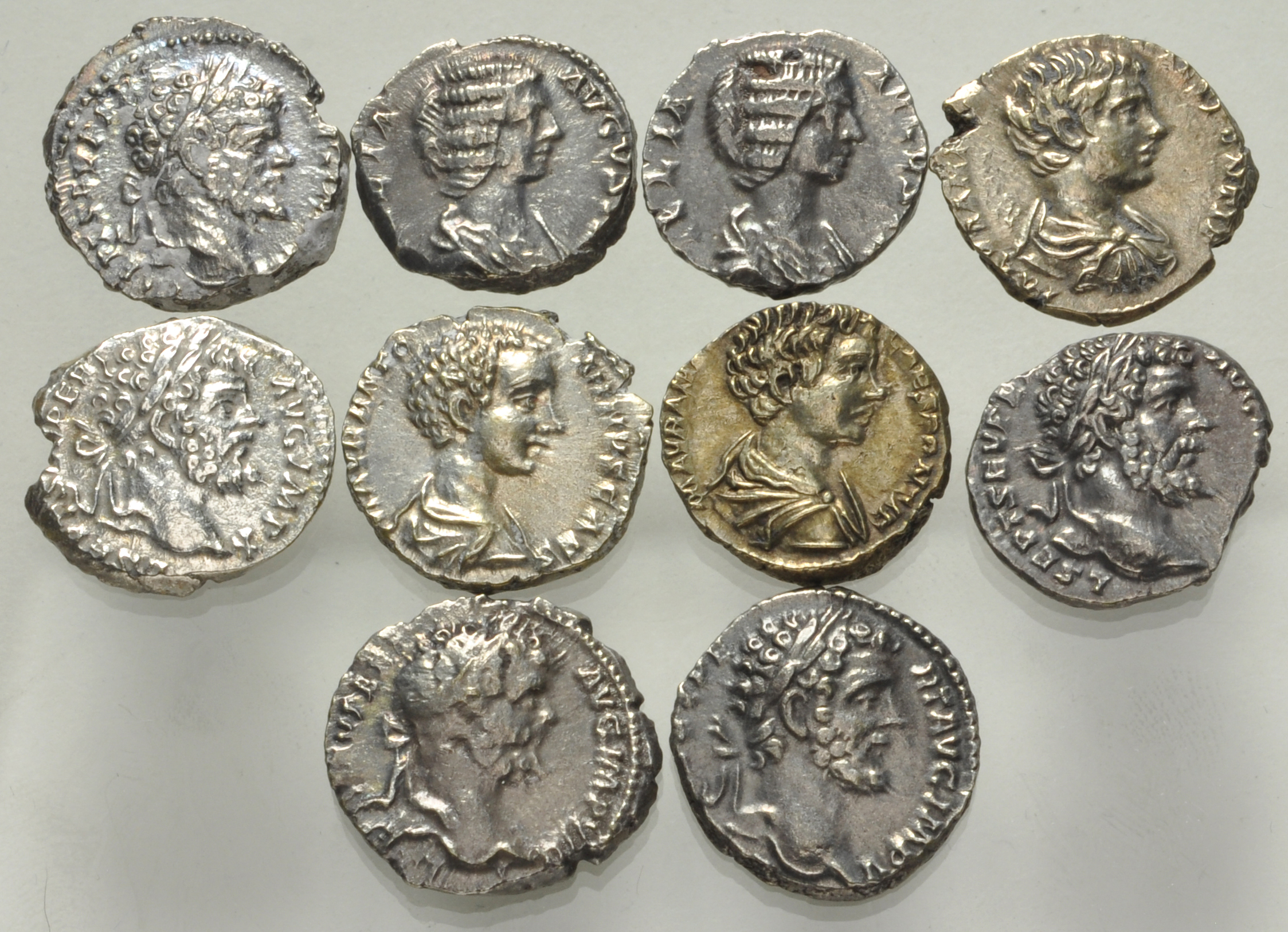 ROMAN. Imperial. Lot of ten (10) Severan AR Denarii. | Classical ...