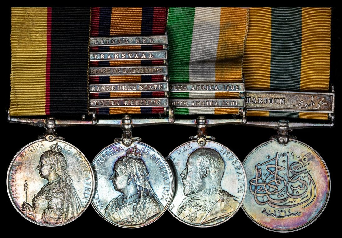 Four: Private T. Wareing, Lancashire Fusiliers Queen's Sudan 1896-98 ...
