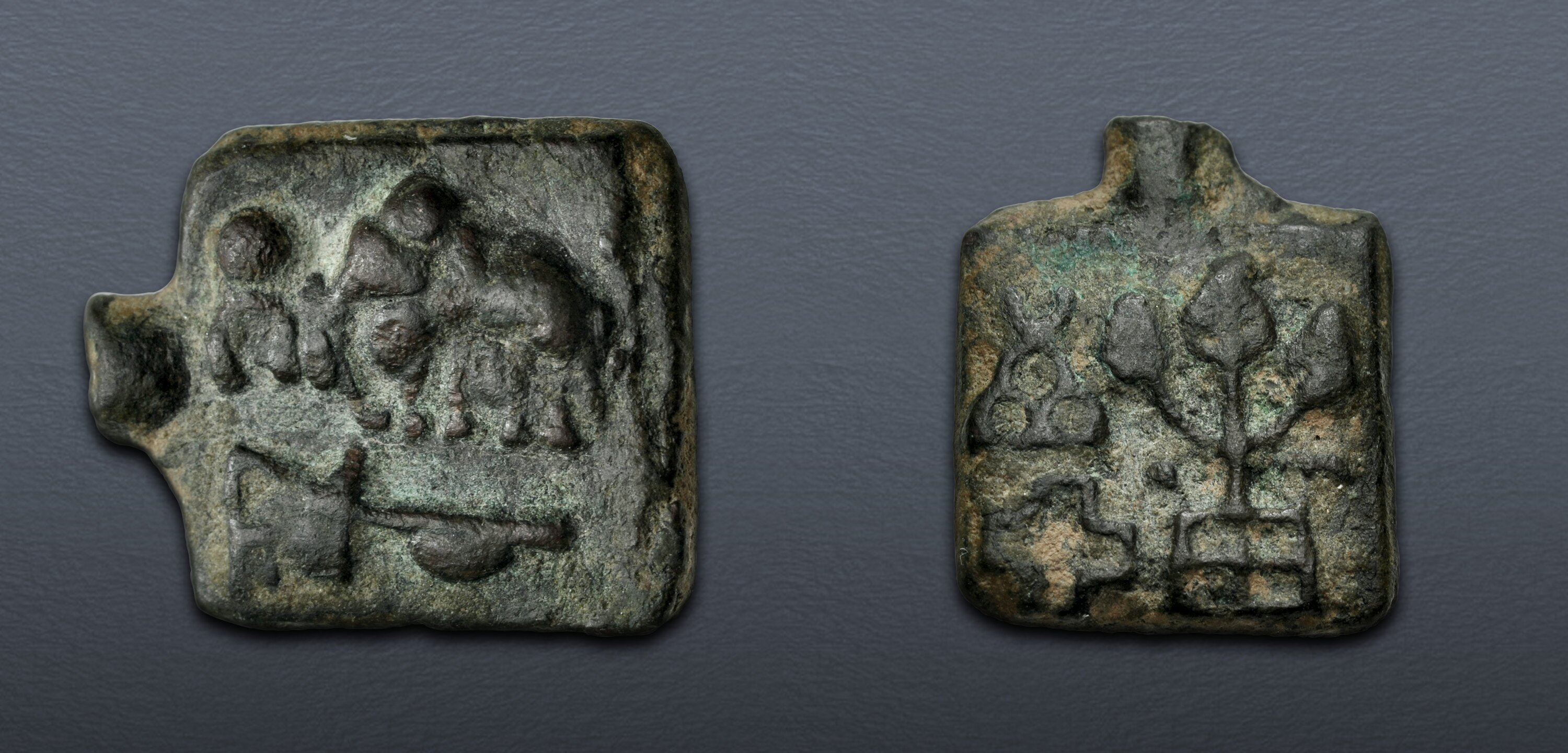 INDIA, Post-Mauryan (Ganges Valley). Kausambi. Anonymous Elephant types ...