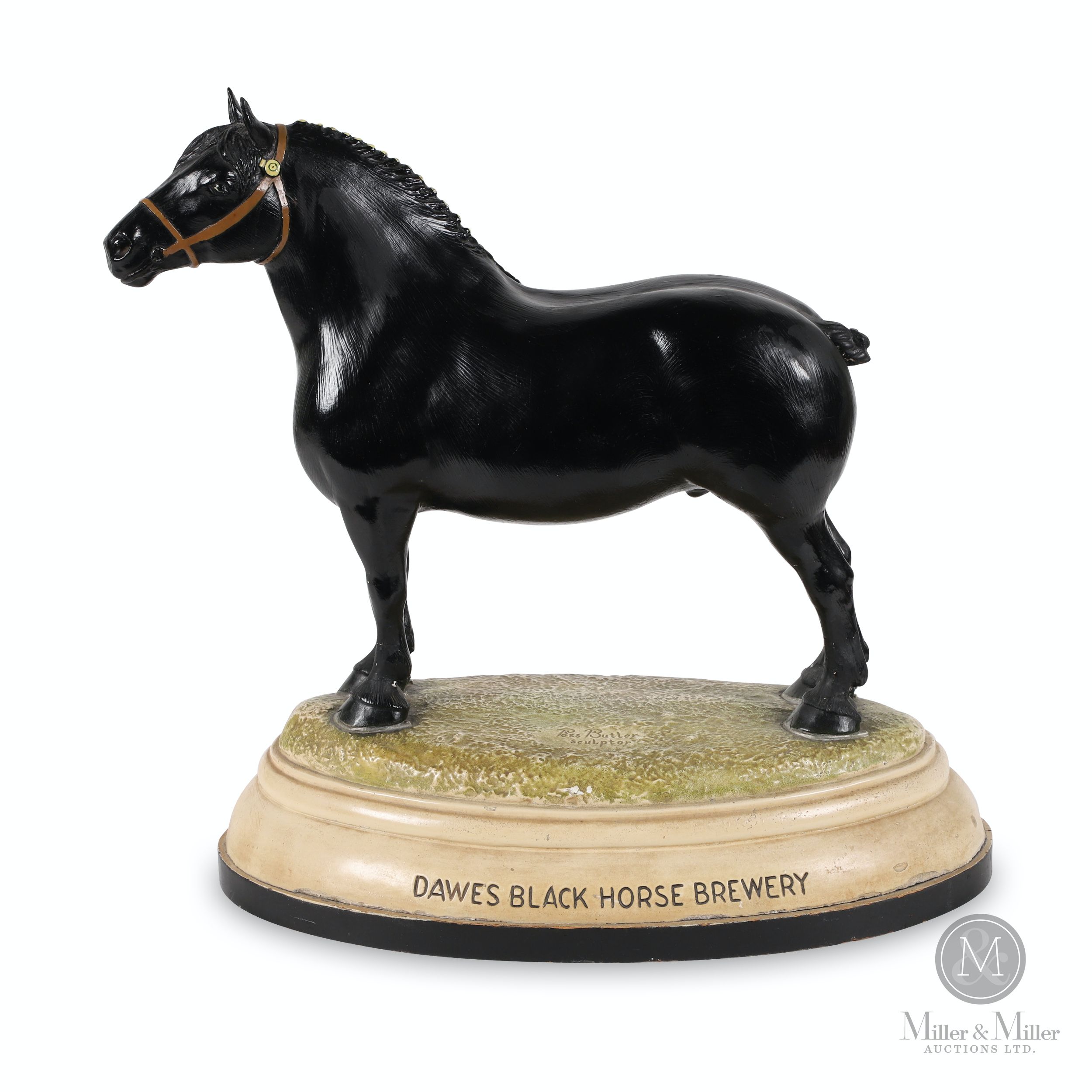 Ross Butler Dawes Brewery Black Horse Statue | Barnebys