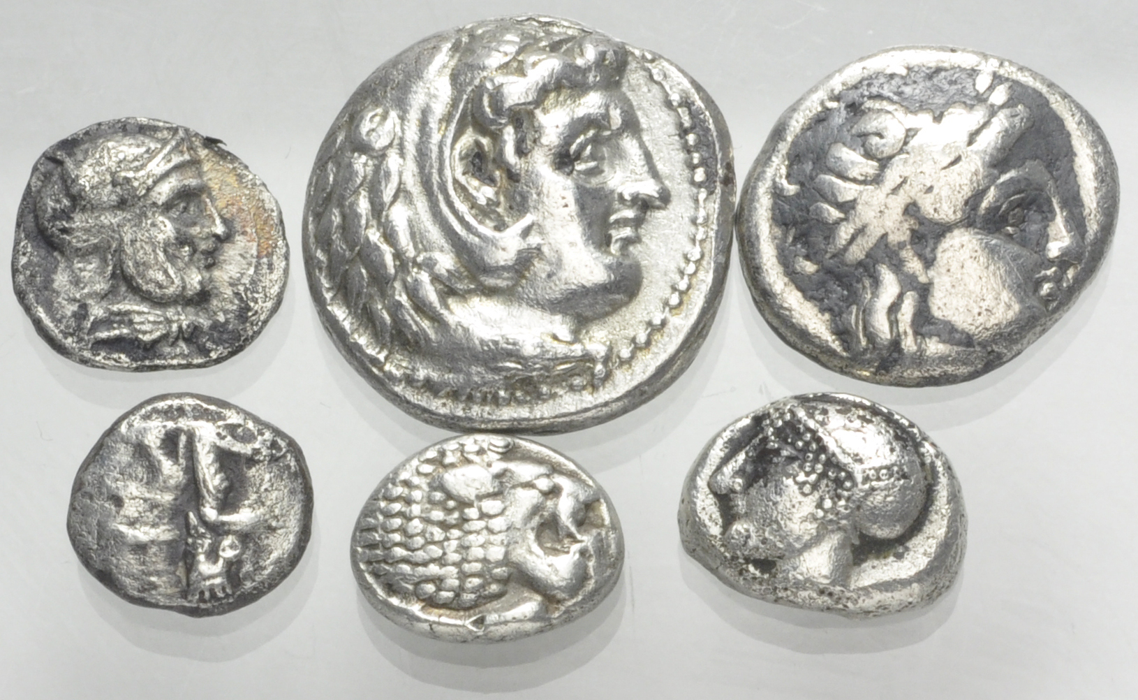 GREEK. Miscellaneous. Lot of six (6) silver fractions. | Classical ...