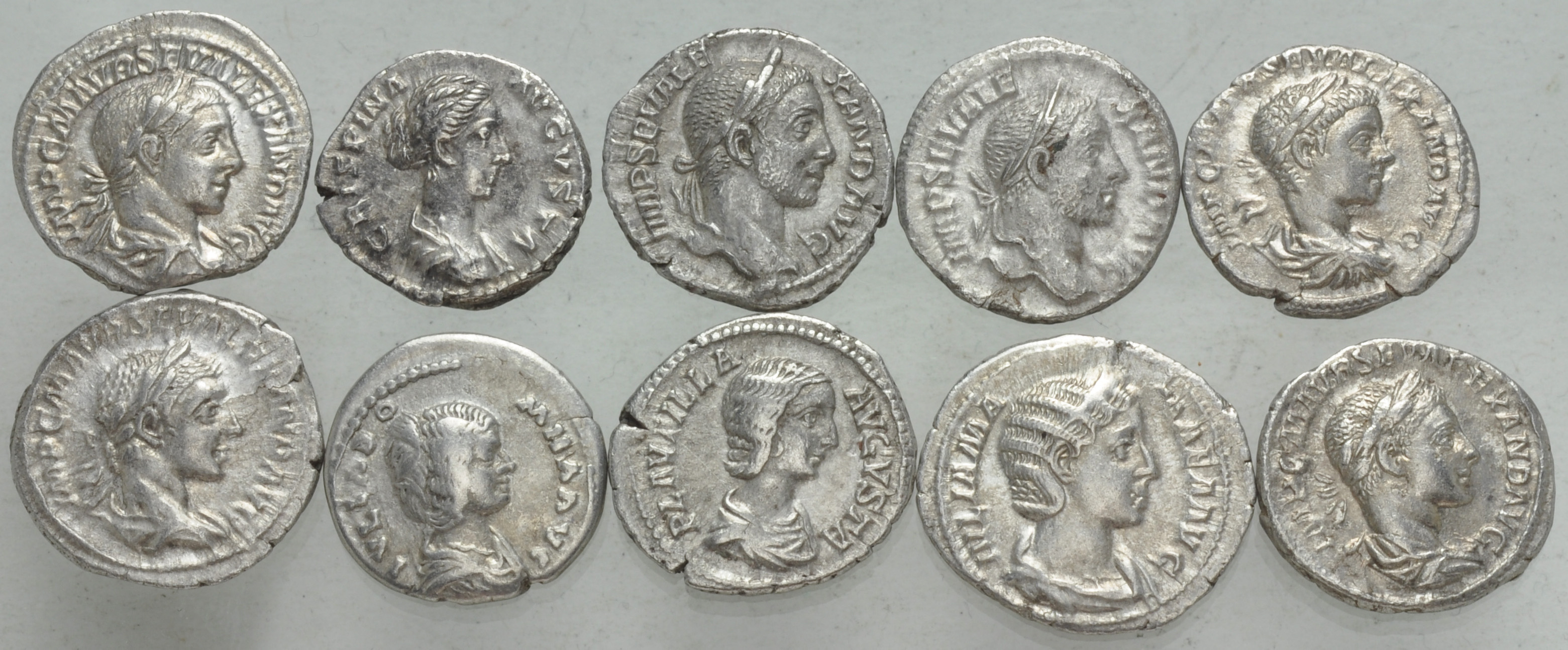 ROMAN. Imperial. Lot of ten (10) AR Denarii. | Classical Numismatic Group