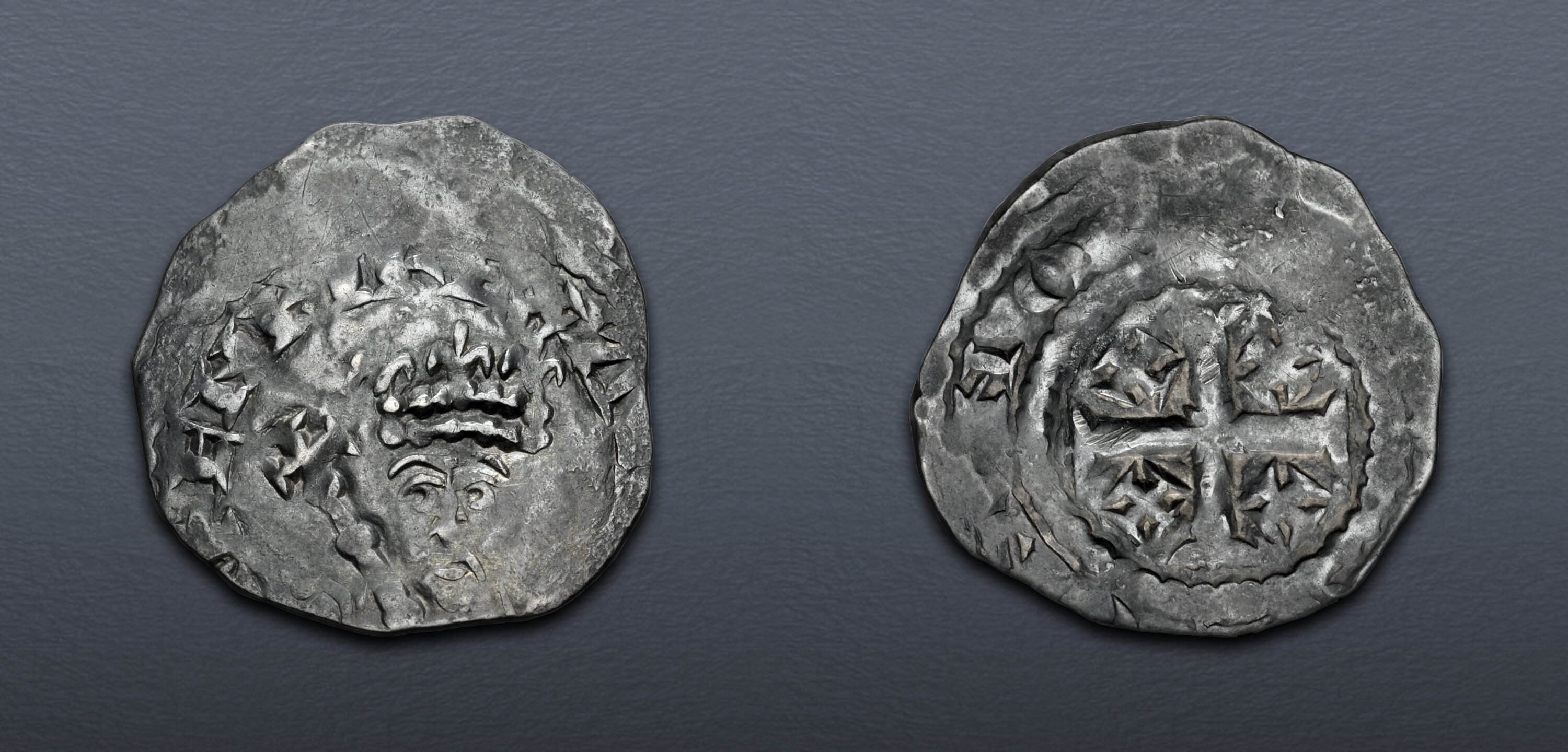 PLANTAGENET. Henry II. 1154-1189. AR Penny (18mm, 1.18 g, 3h). Cross ...