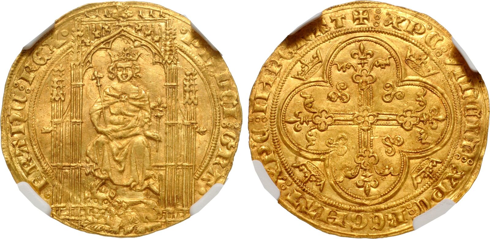 FRANCE, Royal. Philippe VI de Valois. 1328-1350. AV Lion d’or (30mm, 4. ...