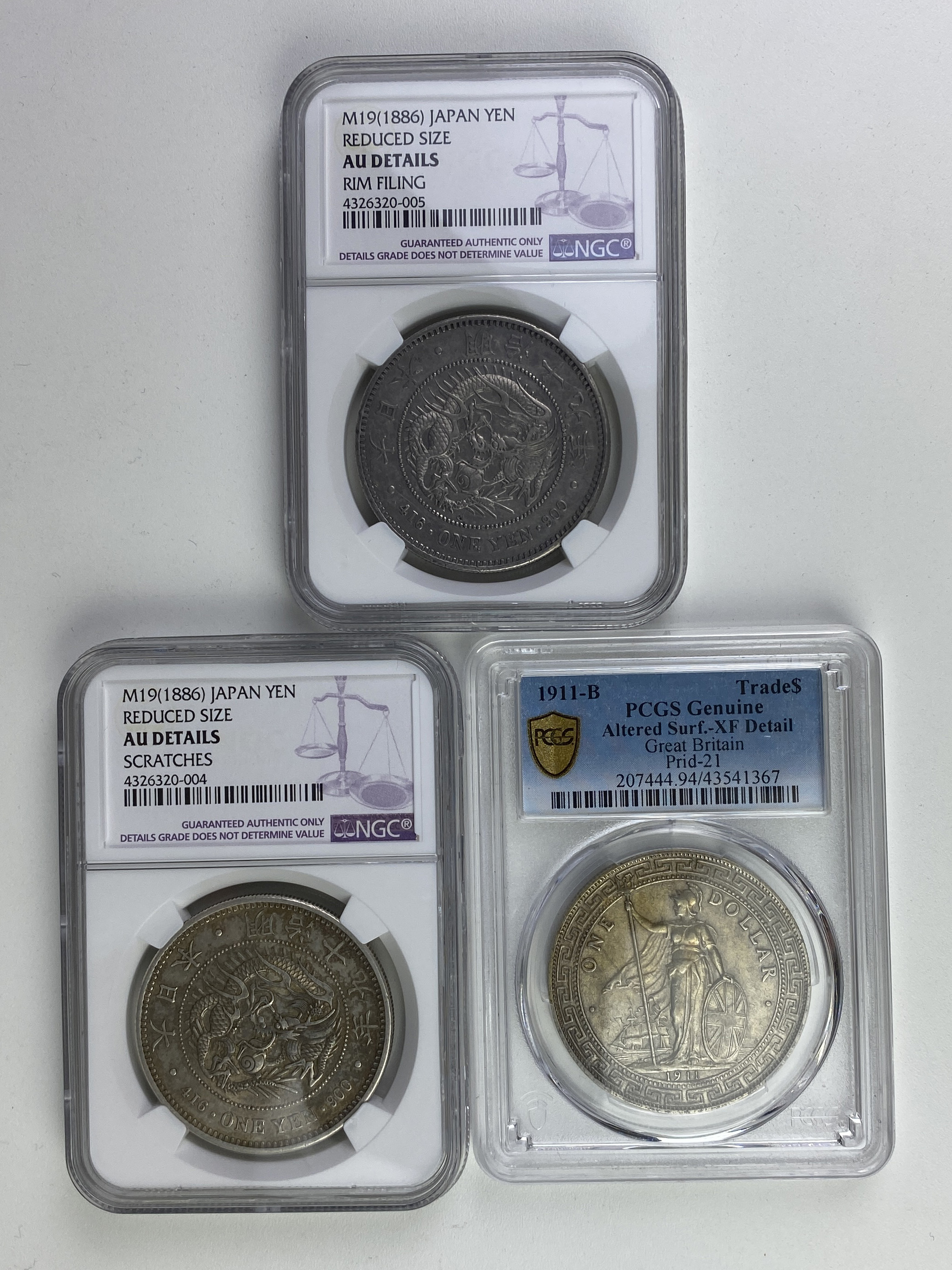 WORLD. Miscellaneous. Lot of three (3) silver issues. | Classical ...