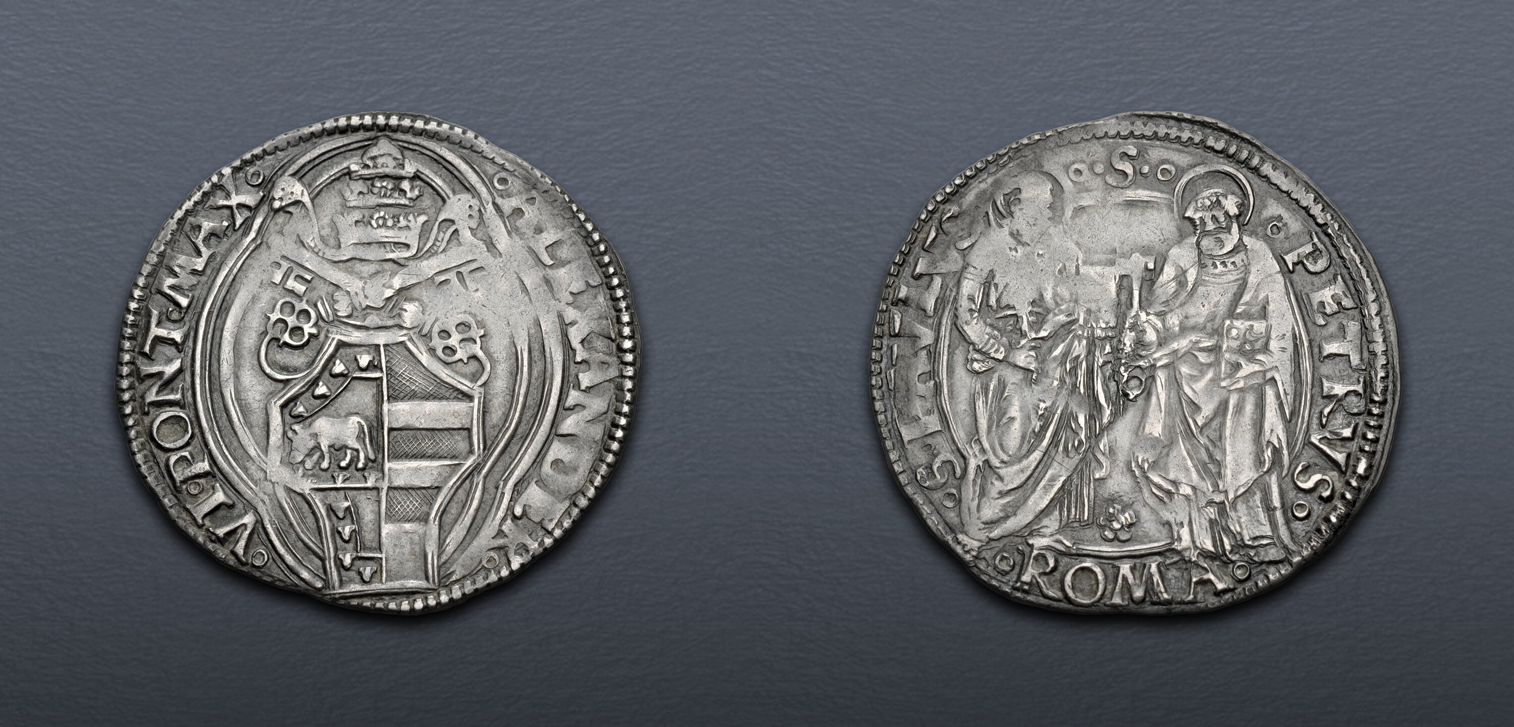 ITALY, Papal (Papal state). Alexander VI. 1492-1503. AR Grosso (28mm, 3 ...