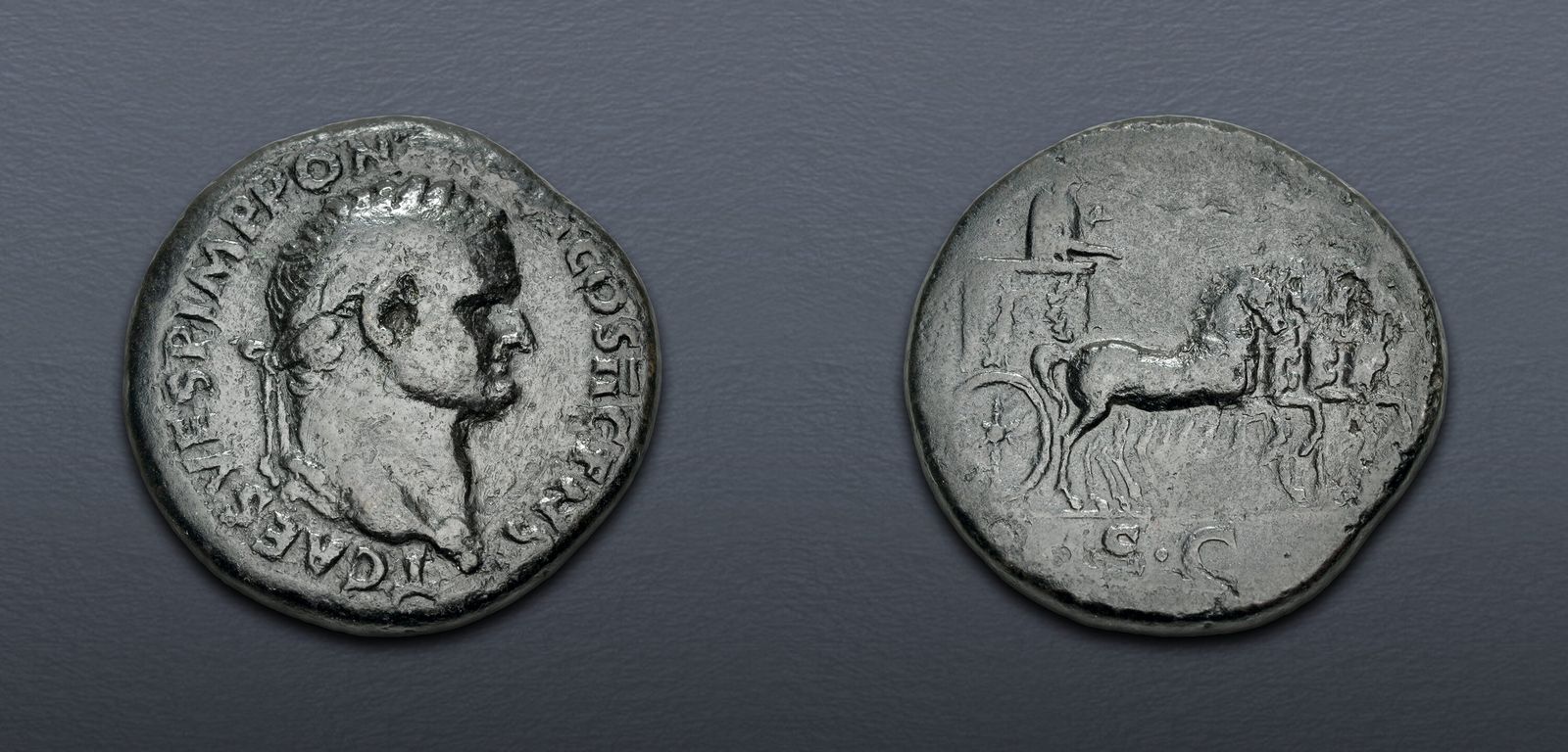 Titus. As Caesar, AD 69-79. Æ Sestertius (33.5mm, 24.04 g, 6h). “Judaea ...