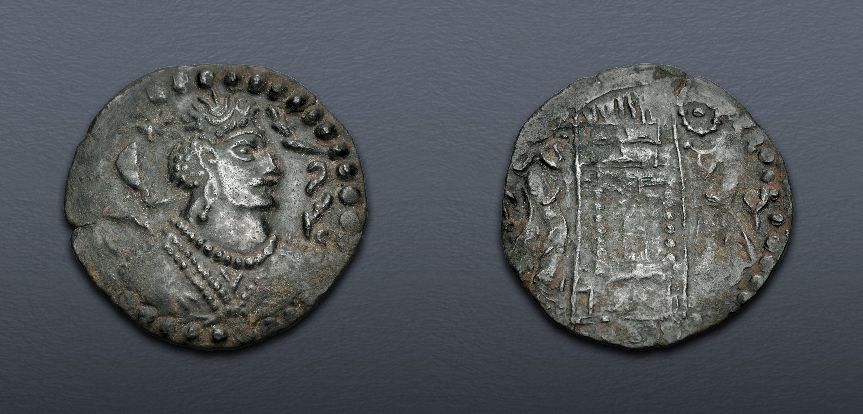 HUNNIC TRIBES, “Alkhan–Nezak Crossover”. Circa 580/90–650/80. BI Drachm ...