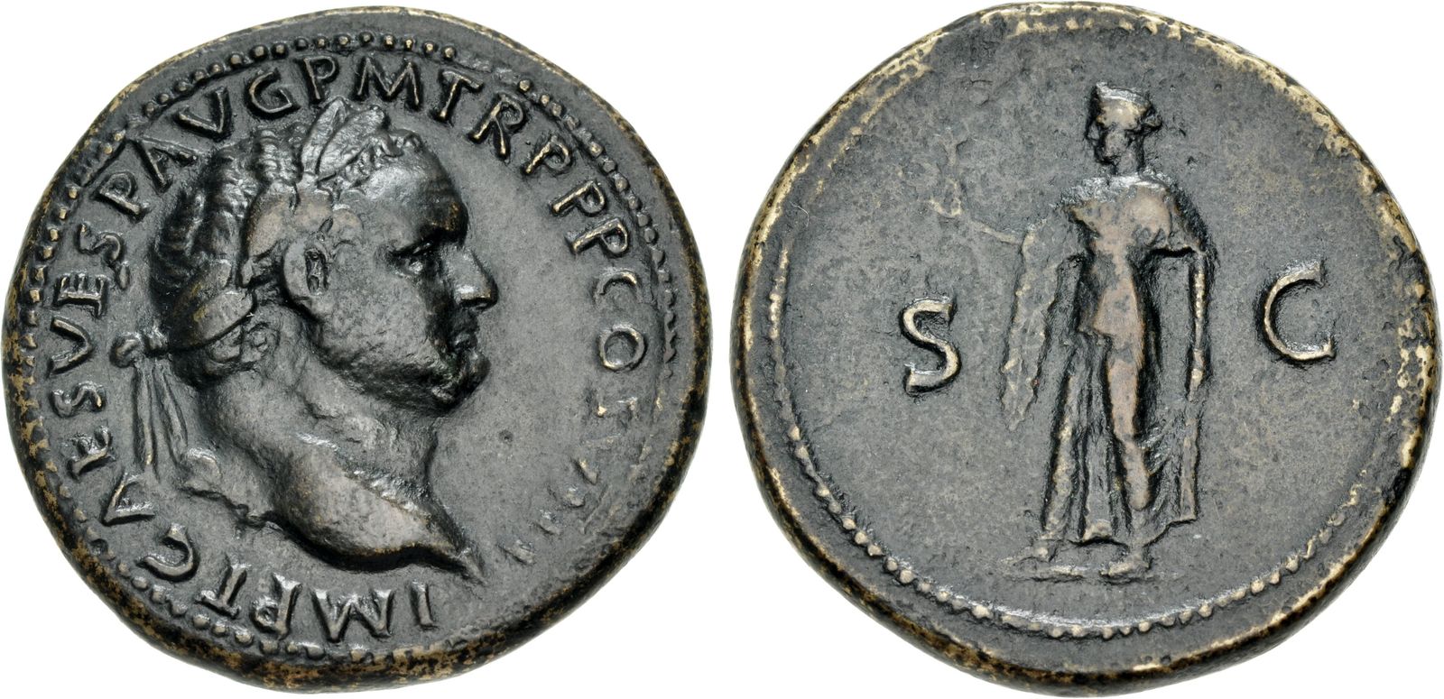 Titus. AD 79-81. Æ Sestertius (35mm, 25.20 g, 5h). Rome mint. Struck AD ...