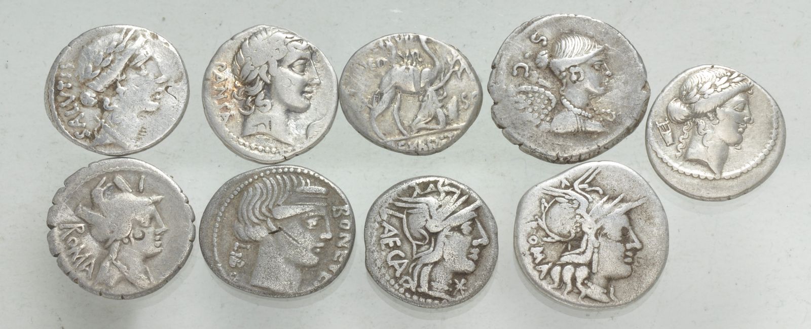 ROMAN. Republic. Lot of nine (9) AR Denarii. | Classical Numismatic Group