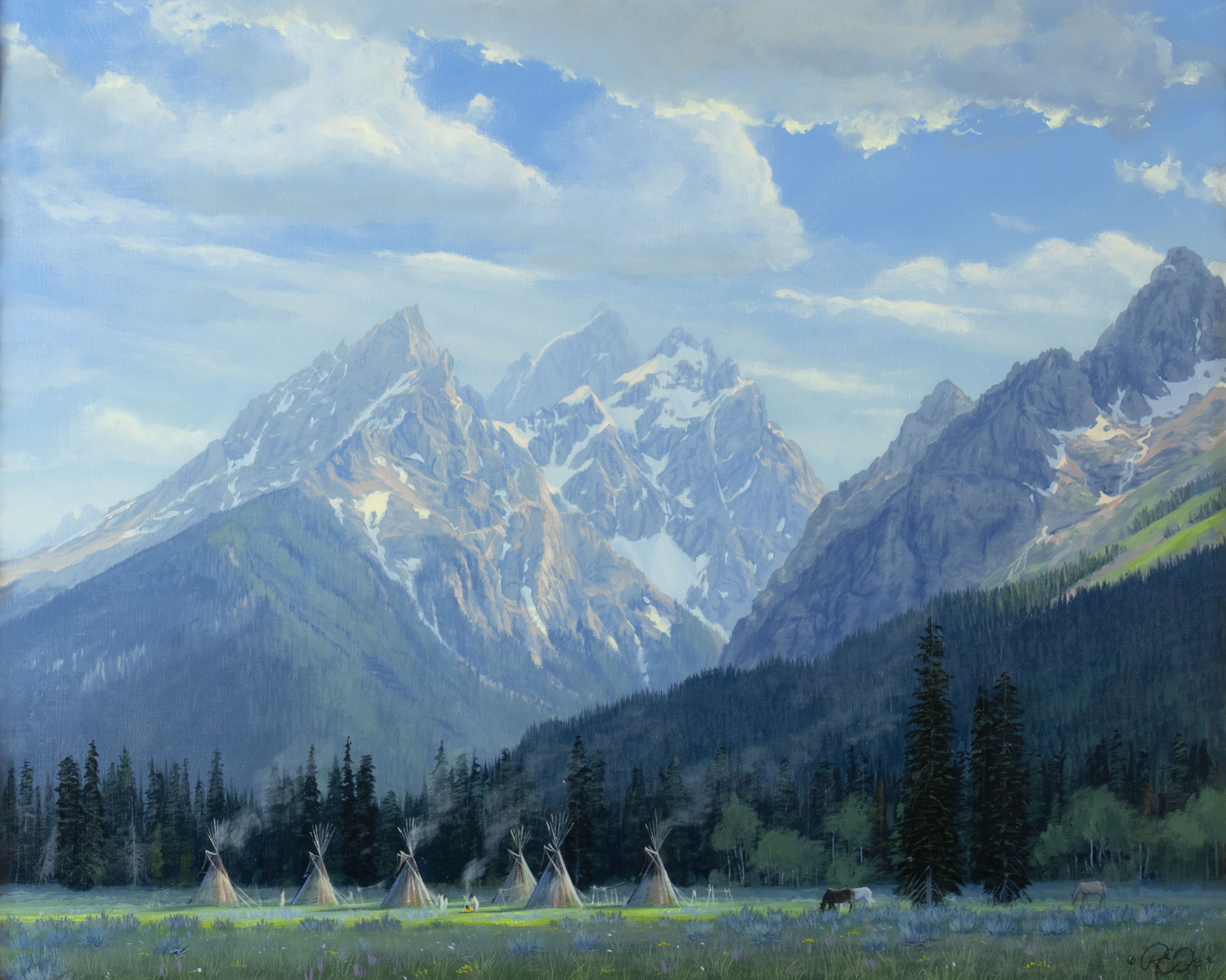 Roger Ore (1950- ), The Good Life, 1996 | Jackson Hole Art Auction LLC