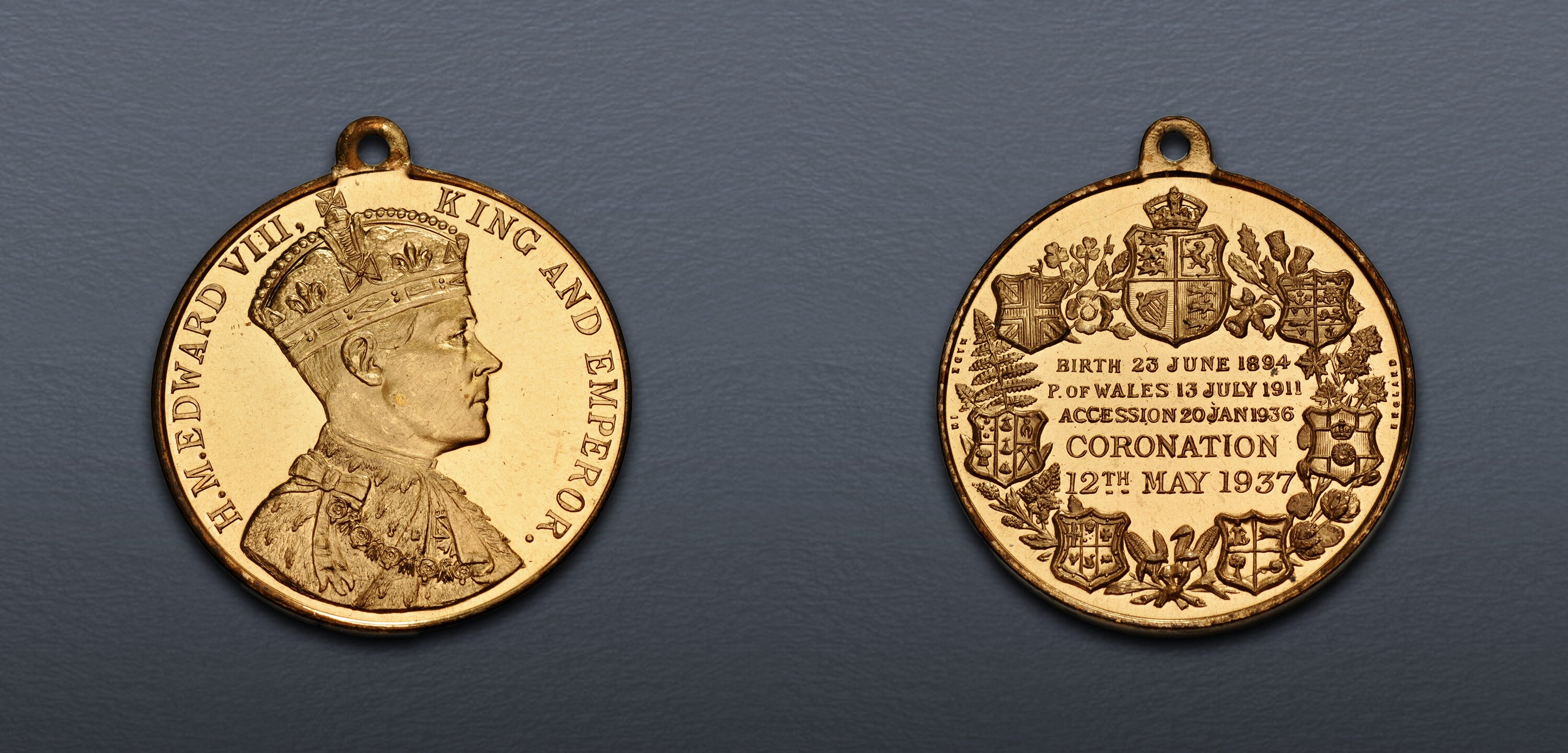 WINDSOR. Edward VIII. 1936. Gilt Æ Medal (38mm, 29.05 g, 12h). Aborted ...