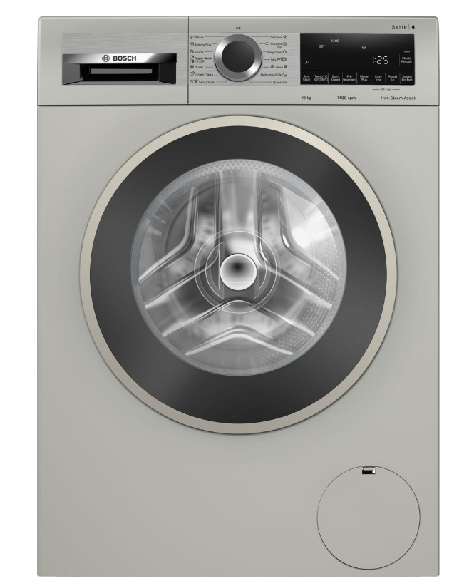 BOSCH - 10KG FRONTLOADER WASHING MACHINE - SERIE 4 - SILVER INOX ...